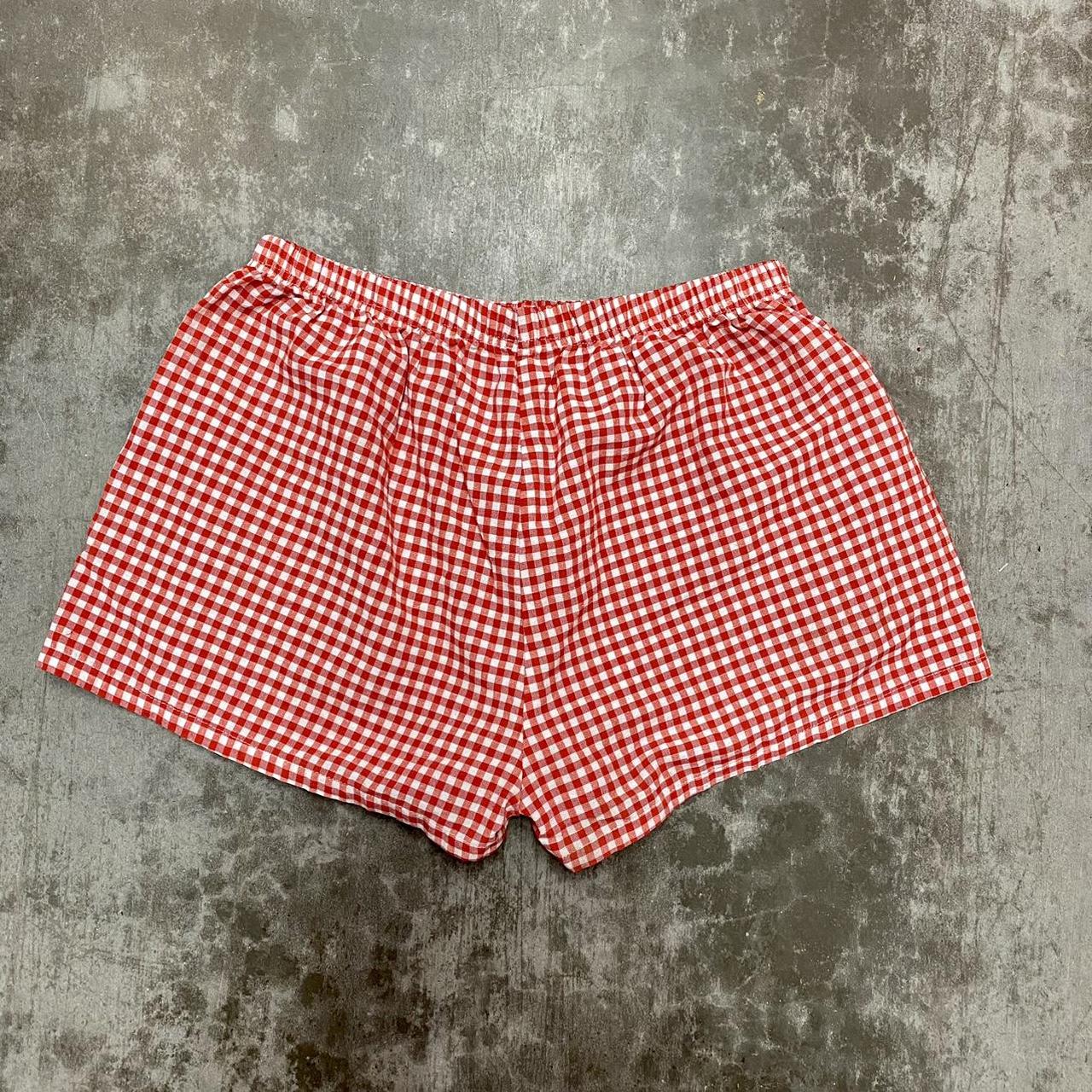 Vtg/ Y2k gingham plaid boxer shorts -best fits... | Depop