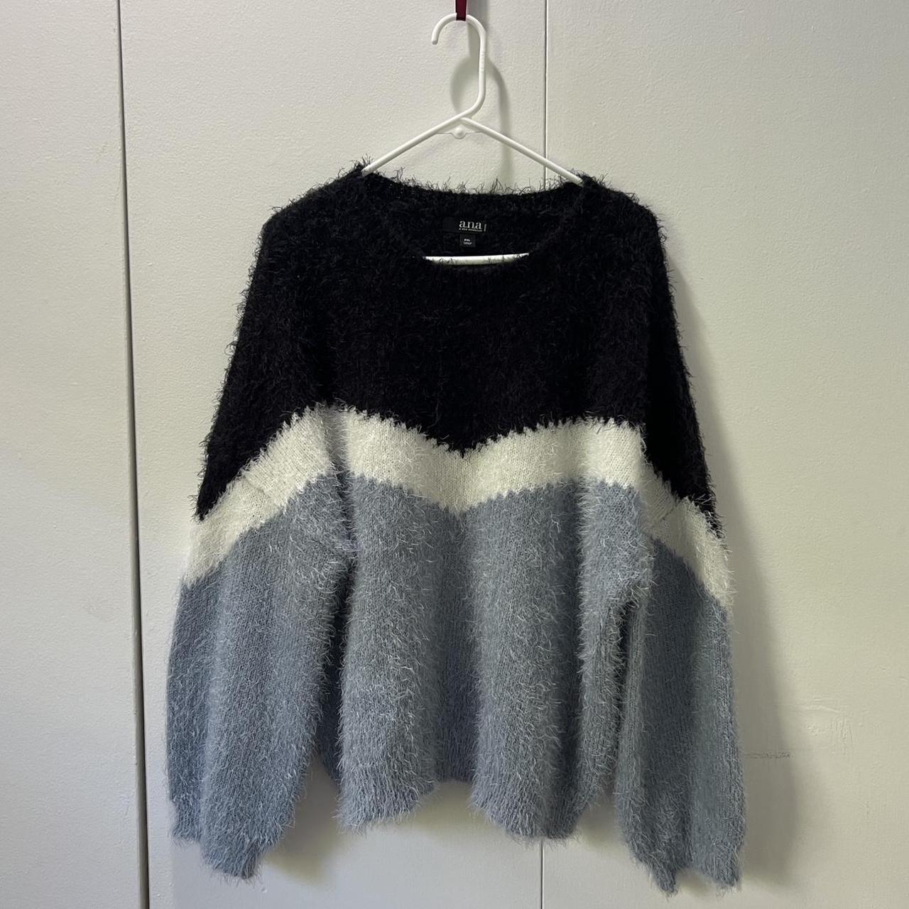 super soft super fuzzy crewneck sweater with dark... - Depop
