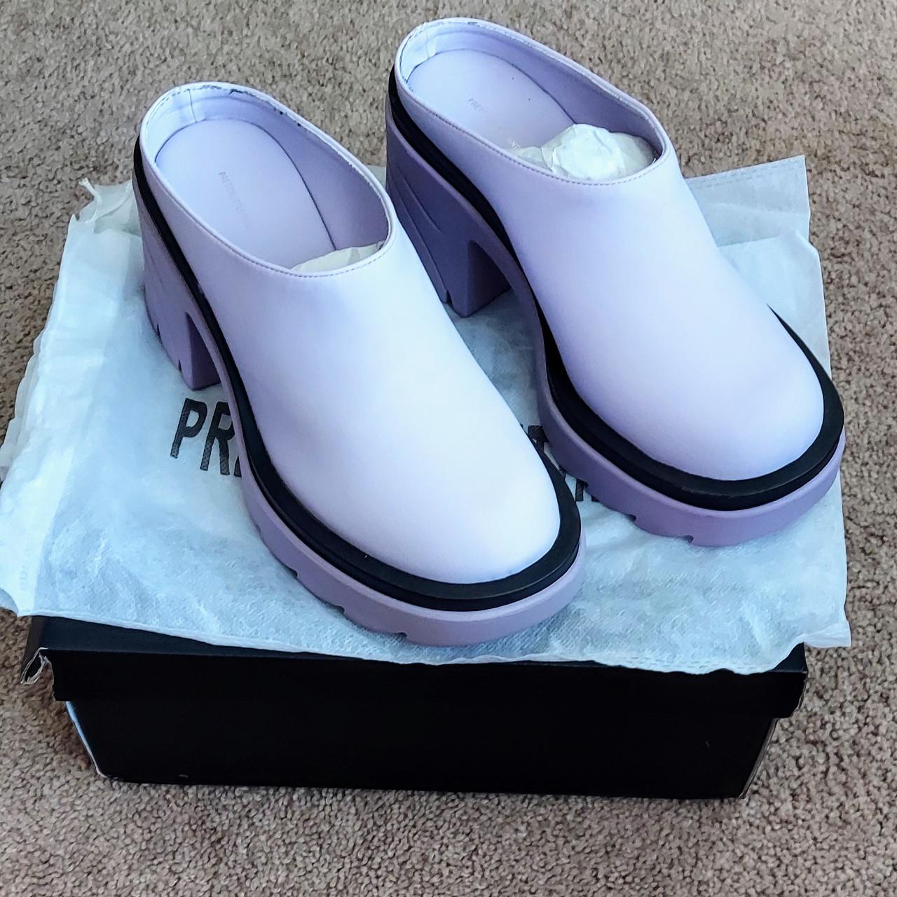 Fresh markdowns! 🎊 Lilac PU Platform Contrast... - Depop