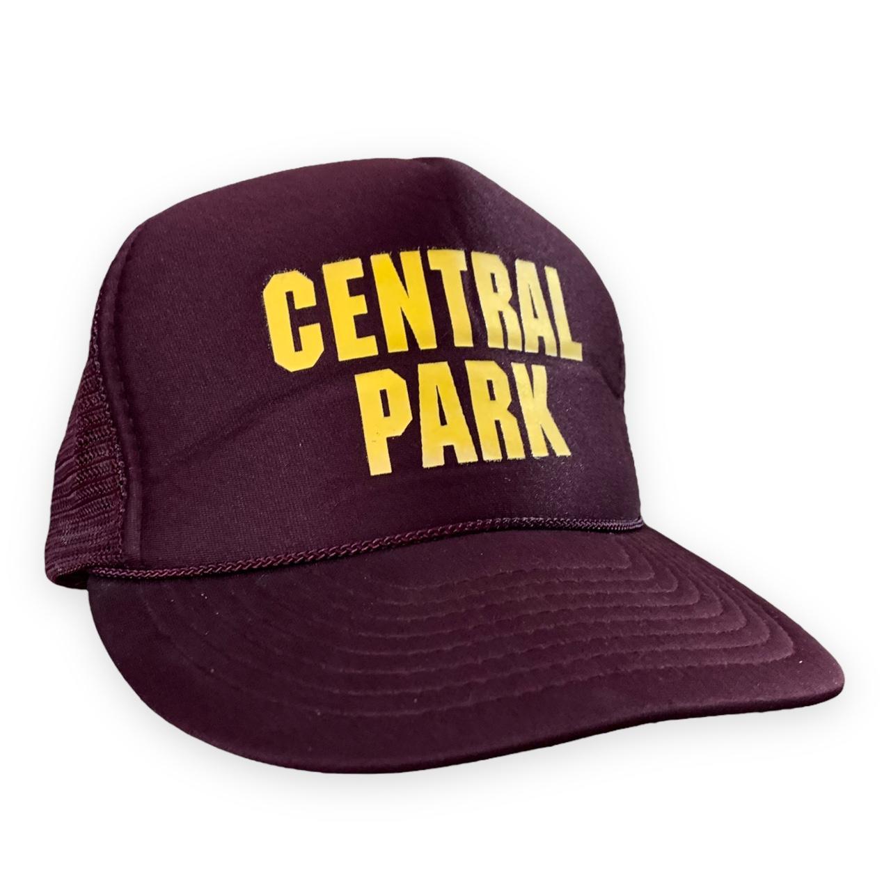 Vintage 1980s Central Park Maroon Mech Snap Back... - Depop