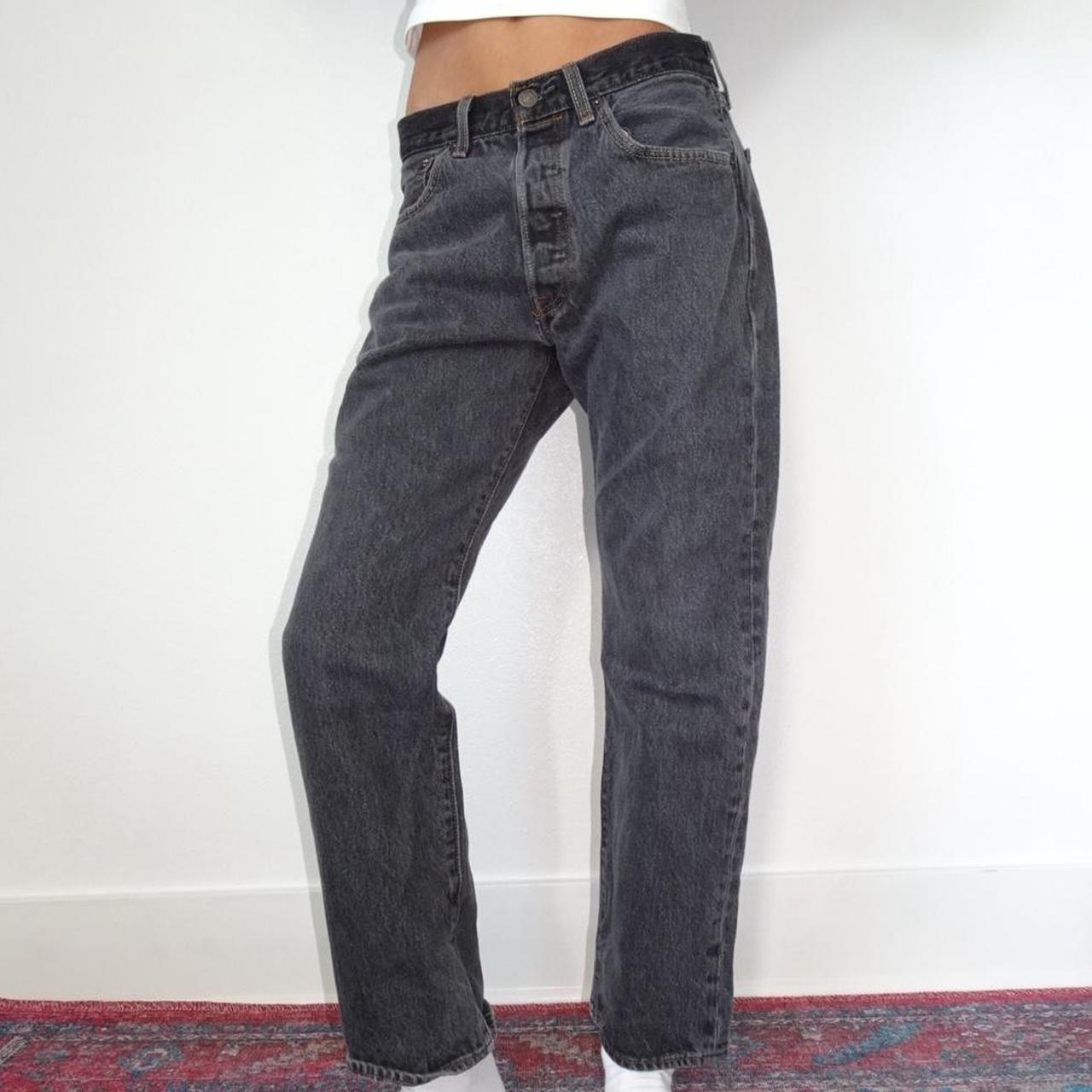 vintage faded black button fly 501 levi's 32x30 | Depop