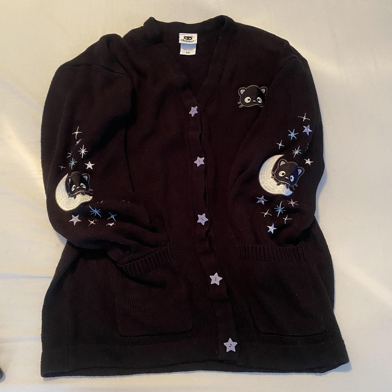 Sanrio chococat cardigan with star buttons cutest... - Depop