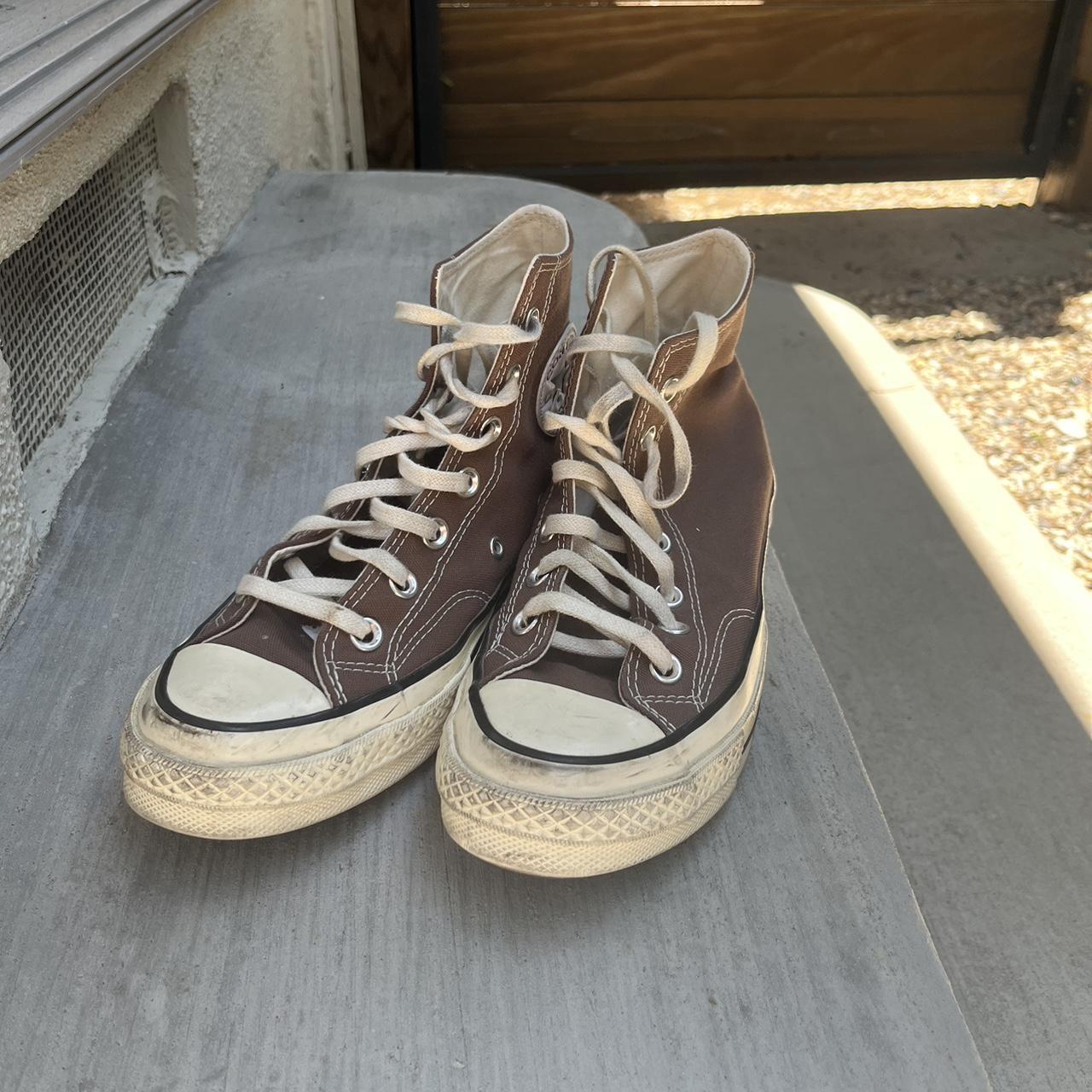 Converse Brown Chuck 70 High Top Shoes Womens 7... - Depop