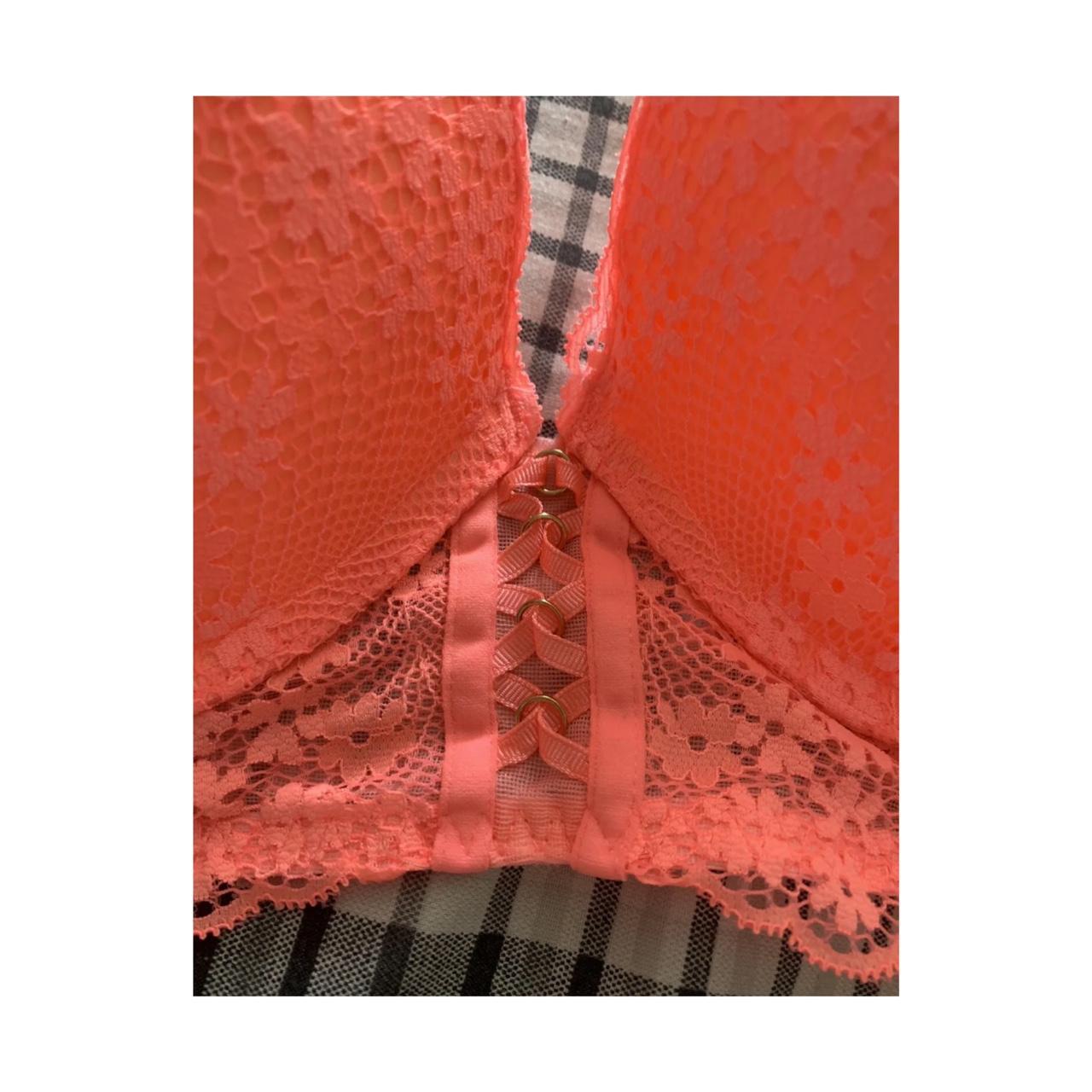 Primark Coral Plunge Bra Size 34DD Sadly removed... - Depop