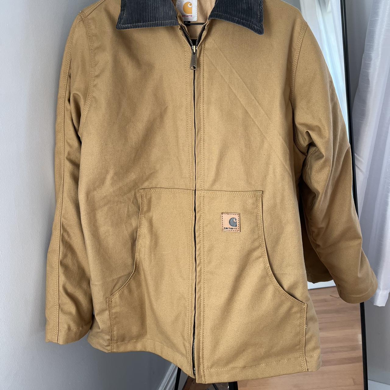 Tan Carhartt jacket Size M. No flaws. Arms have been... - Depop