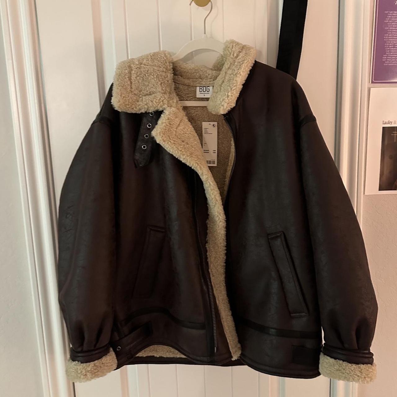 UO aviator jacket in brown original $129 brown color... - Depop
