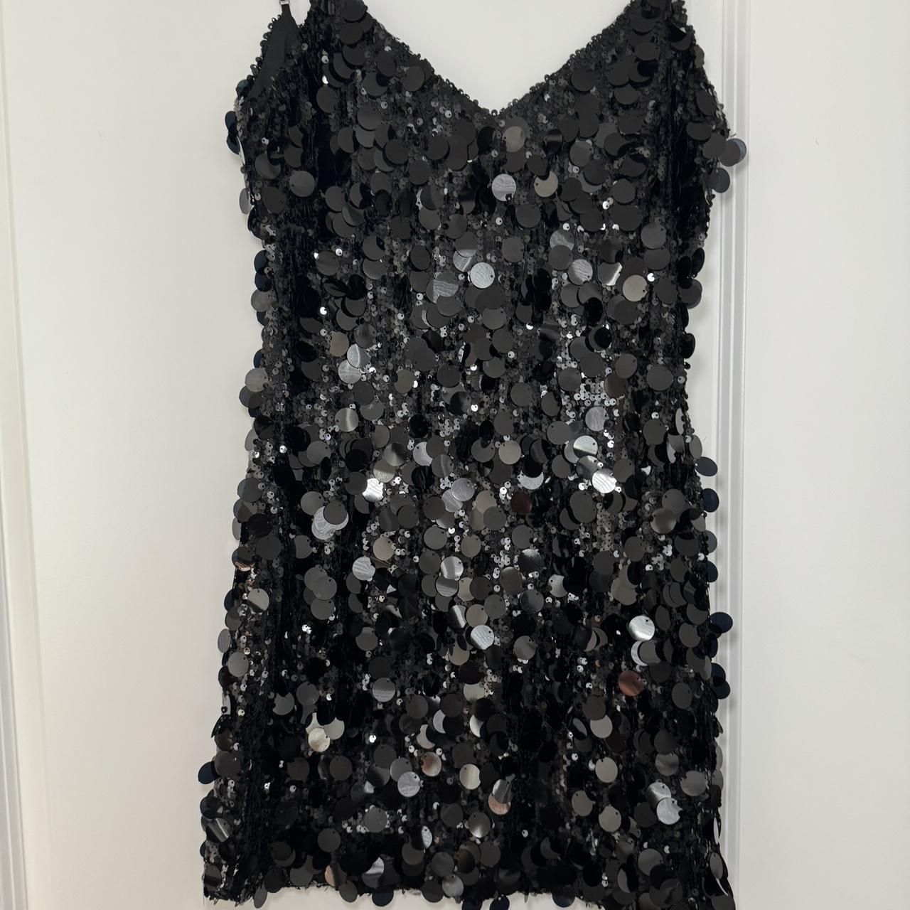 Black sequence dress - Depop