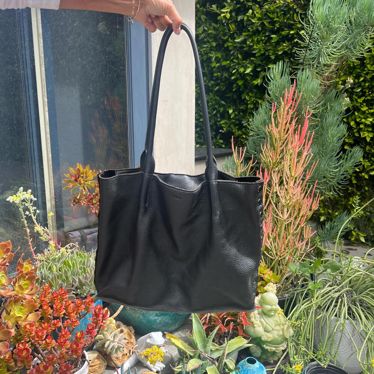 Black Hammit Large Tote. Cute chrome hardware on... - Depop