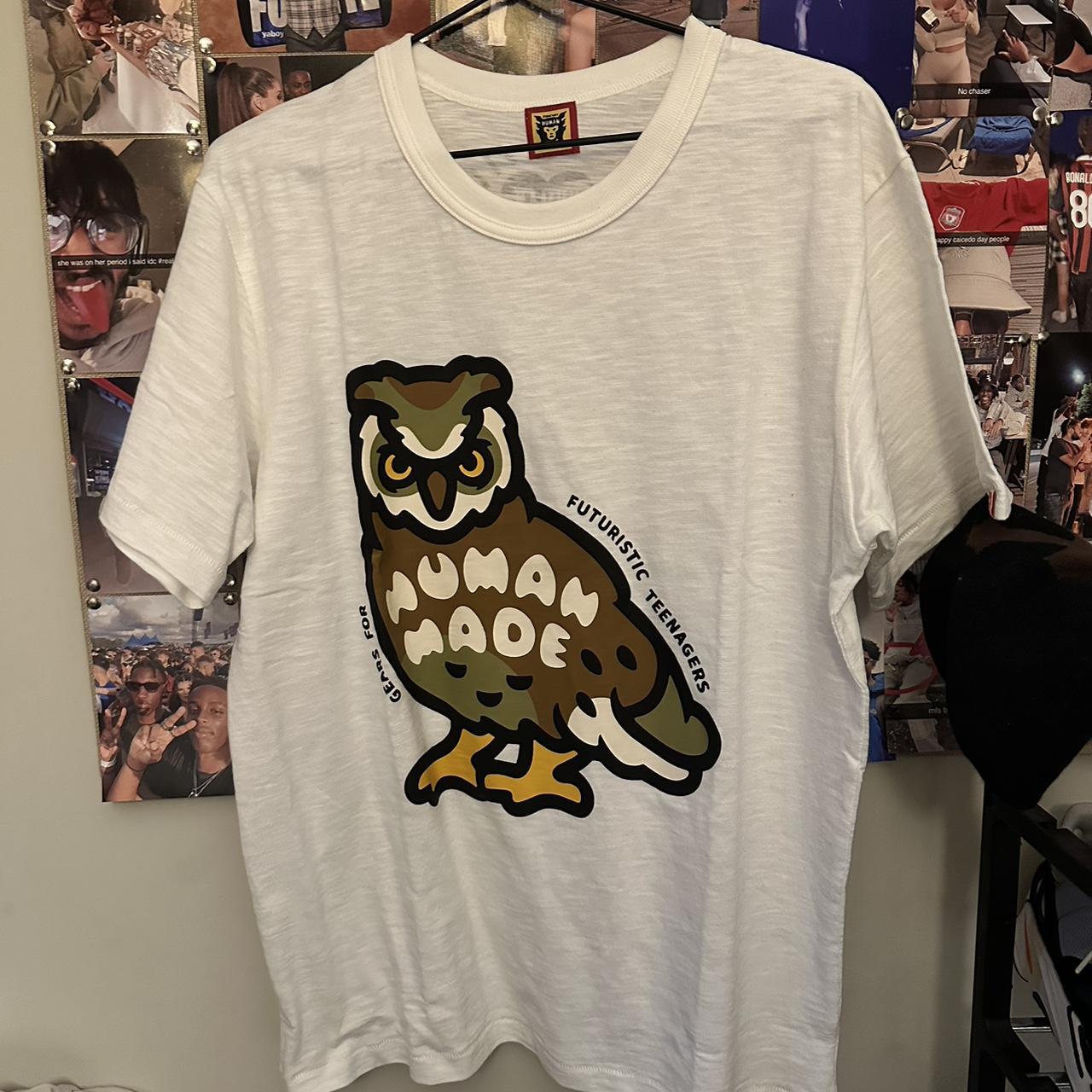 Human Made Owl T shirt Size Medium abit oversized - Depop