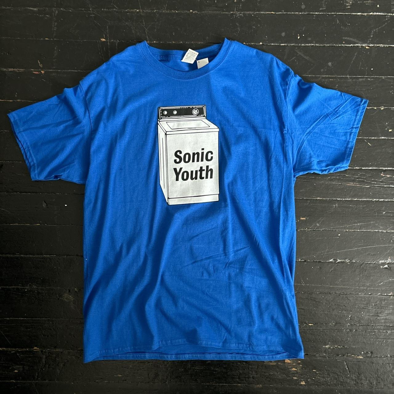 Sonic Youth Washing Machine blue tshirt #punk #bandtee - Depop