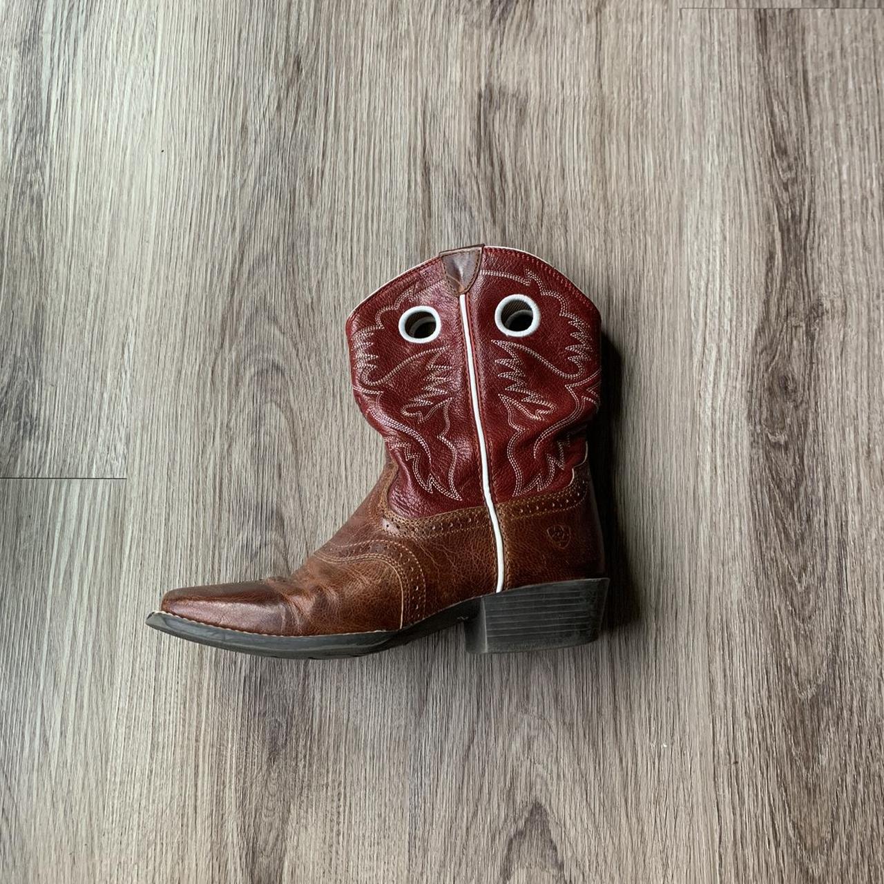 Ariat red & brown cowboy boots!! So cute, I love... - Depop