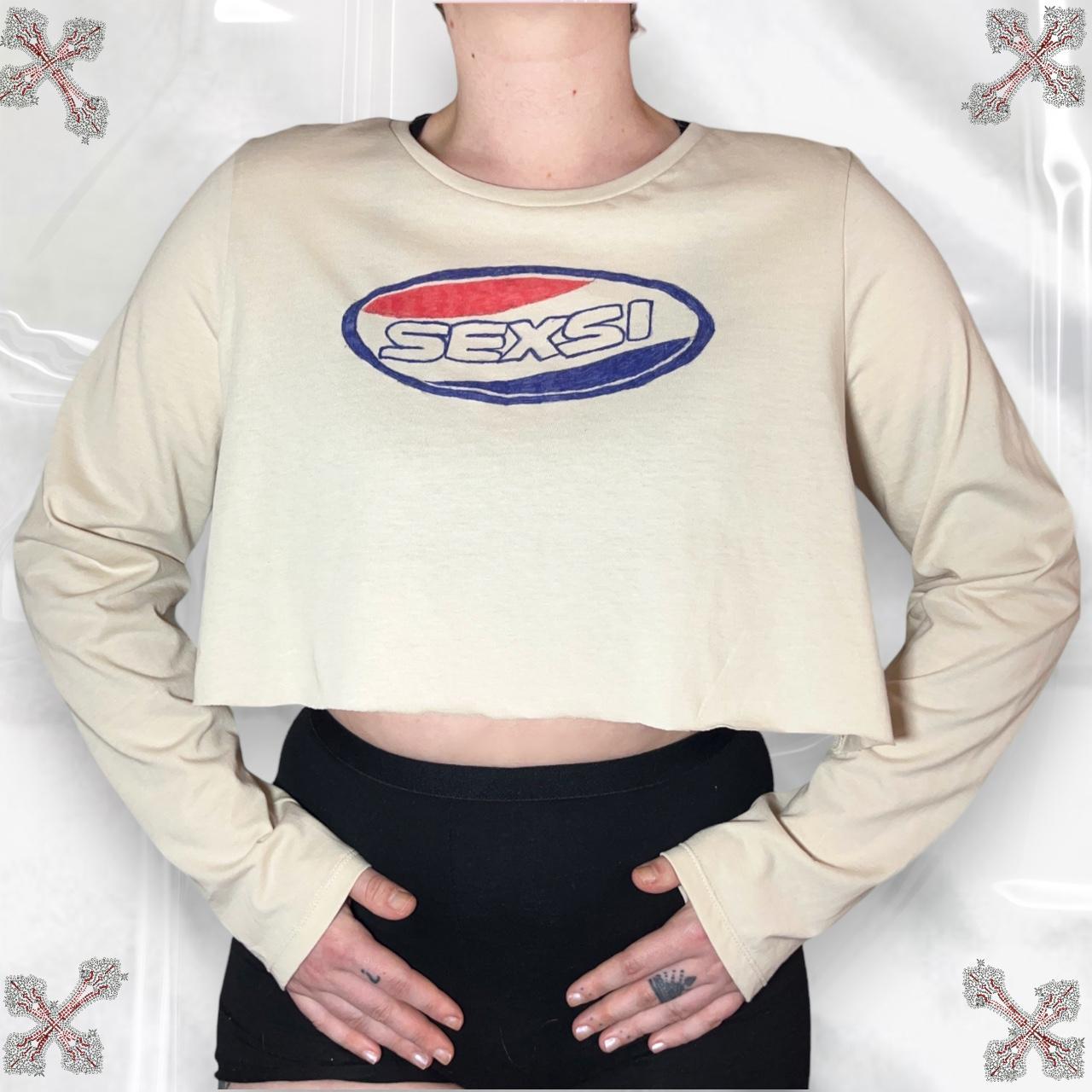 Reworked Hand drawn design Sexsi Pepsi logo parody... - Depop