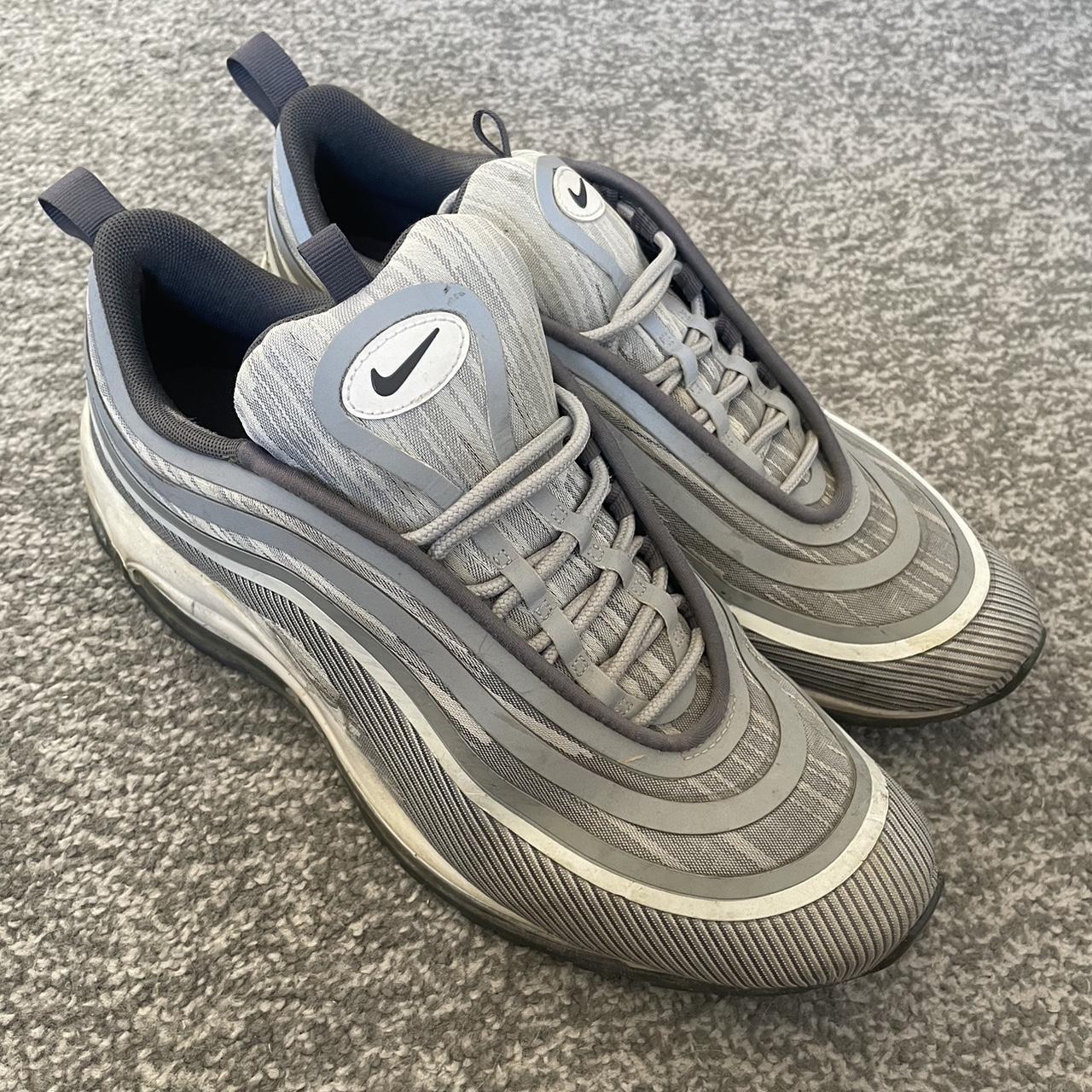 Silver/Grey/White Air Max 97 Trainers UK9 #Nike... - Depop