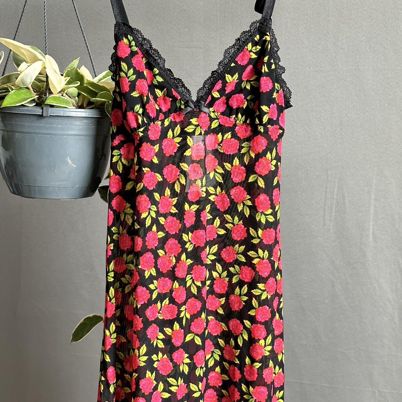 Honeydew Women's Red and Black Dress | Depop