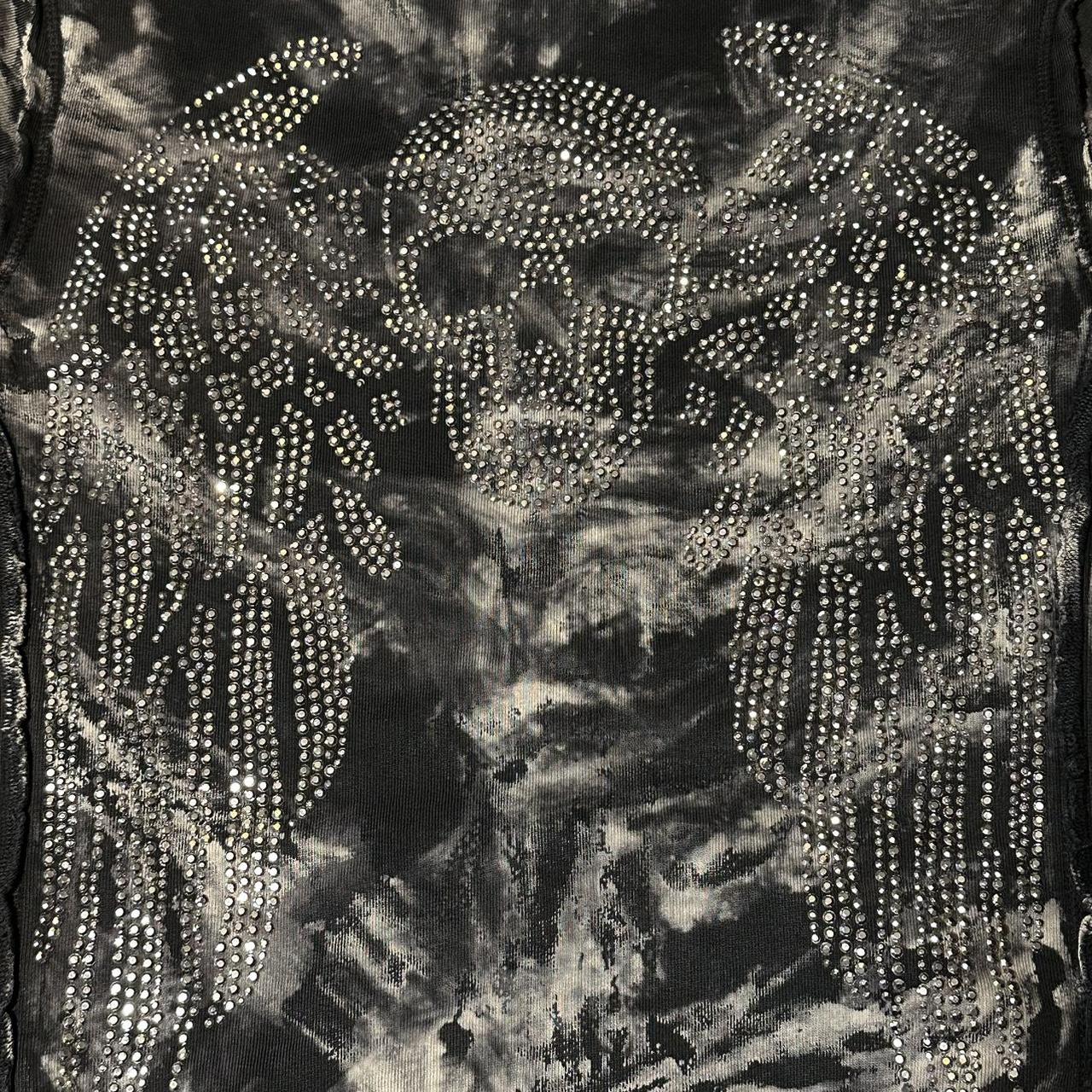 Cyber y2k grunge mall goth hoodie 2000s rare... - Depop