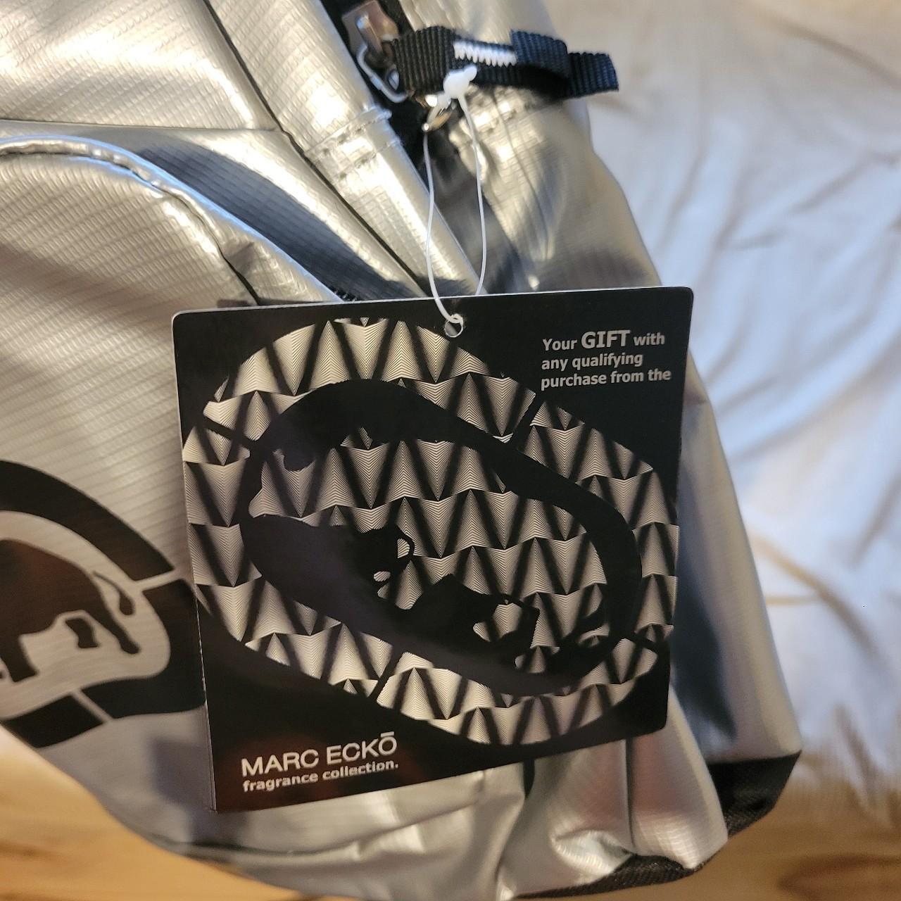 Ecko by Marc Ecko Unltd Backpack Book Bag Silver... - Depop