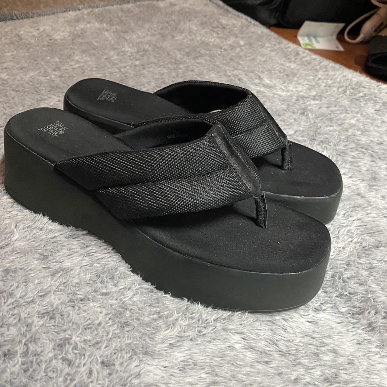black platform sandals | wild fable black platform... - Depop