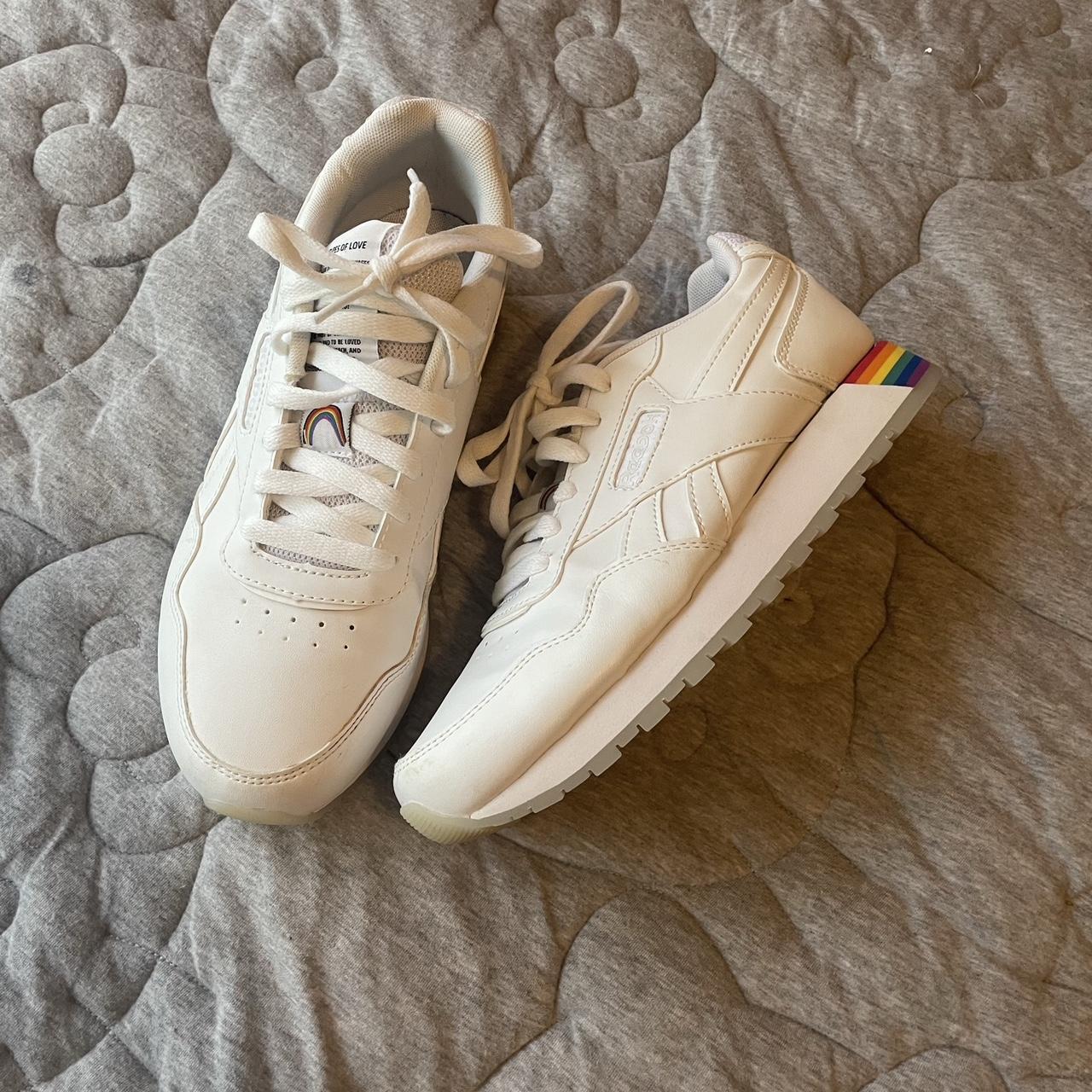 reebok rainbow pride shoes!! 🧿🍄🧚🏼🌈🌱 never been... - Depop
