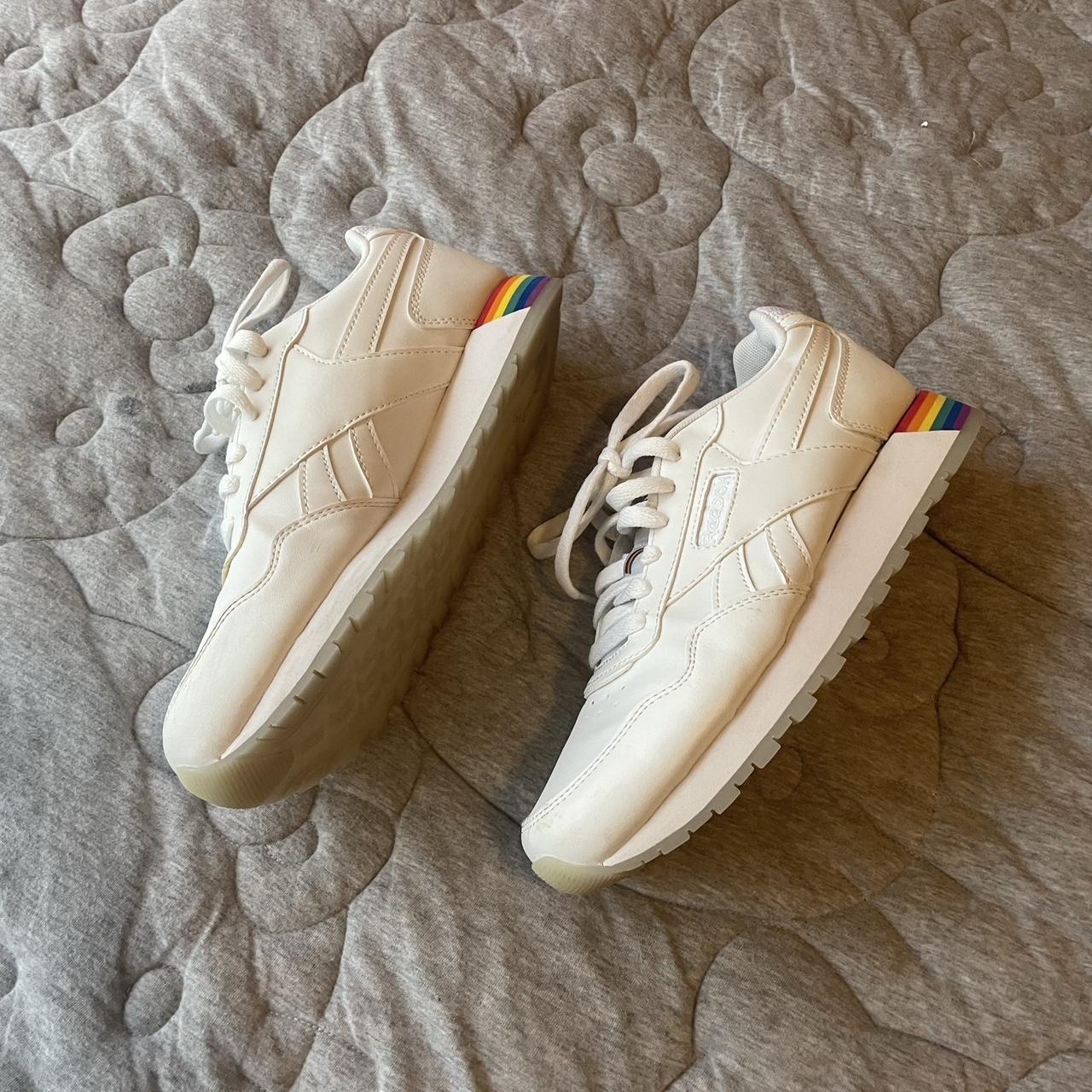 reebok rainbow pride shoes!! 🧿🍄🧚🏼🌈🌱 never been... - Depop