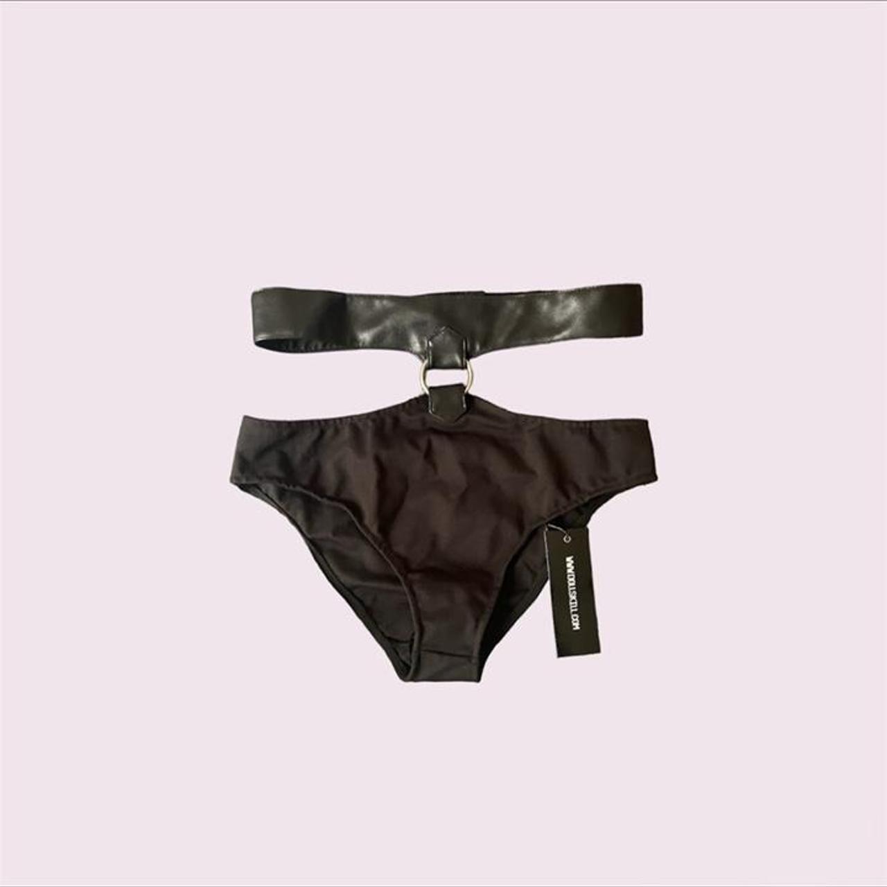 Dolls Kill Women's Black Swim-briefs-shorts | Depop