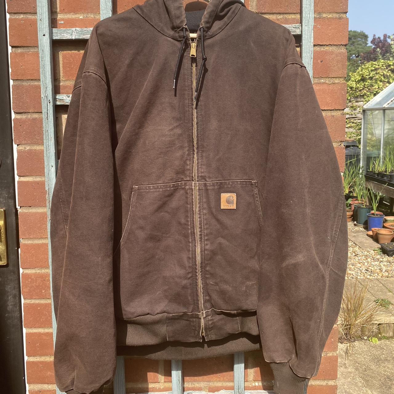 Brown vintage Carhartt active jacket Good vintage... - Depop