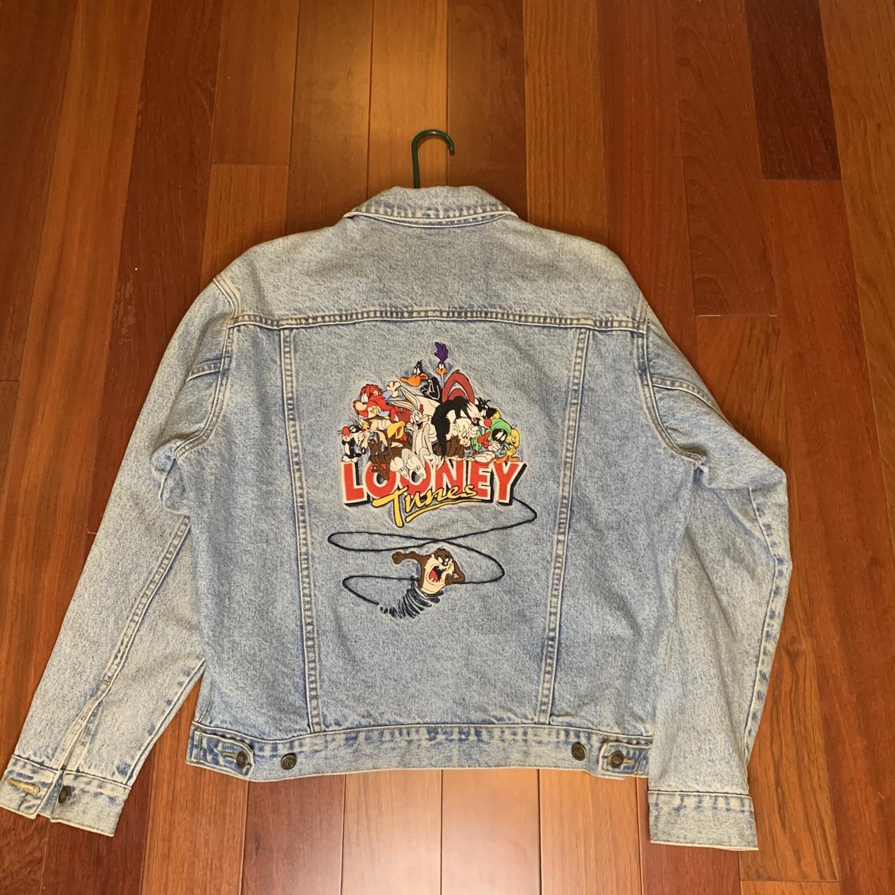 Looney Tunes jacket Denim Warner Bros M - Depop