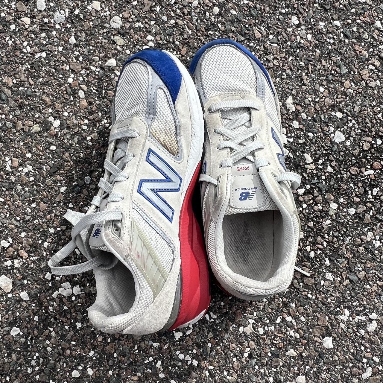 red white and blue new balances, size 7 men /9... - Depop