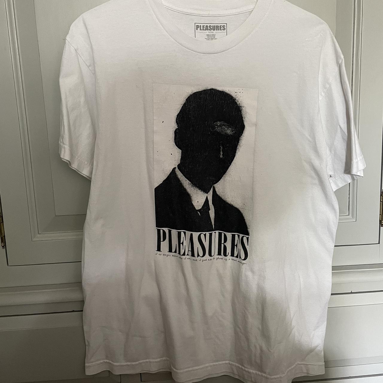 Pleasures ghost tee Graphic has slight wear but... - Depop