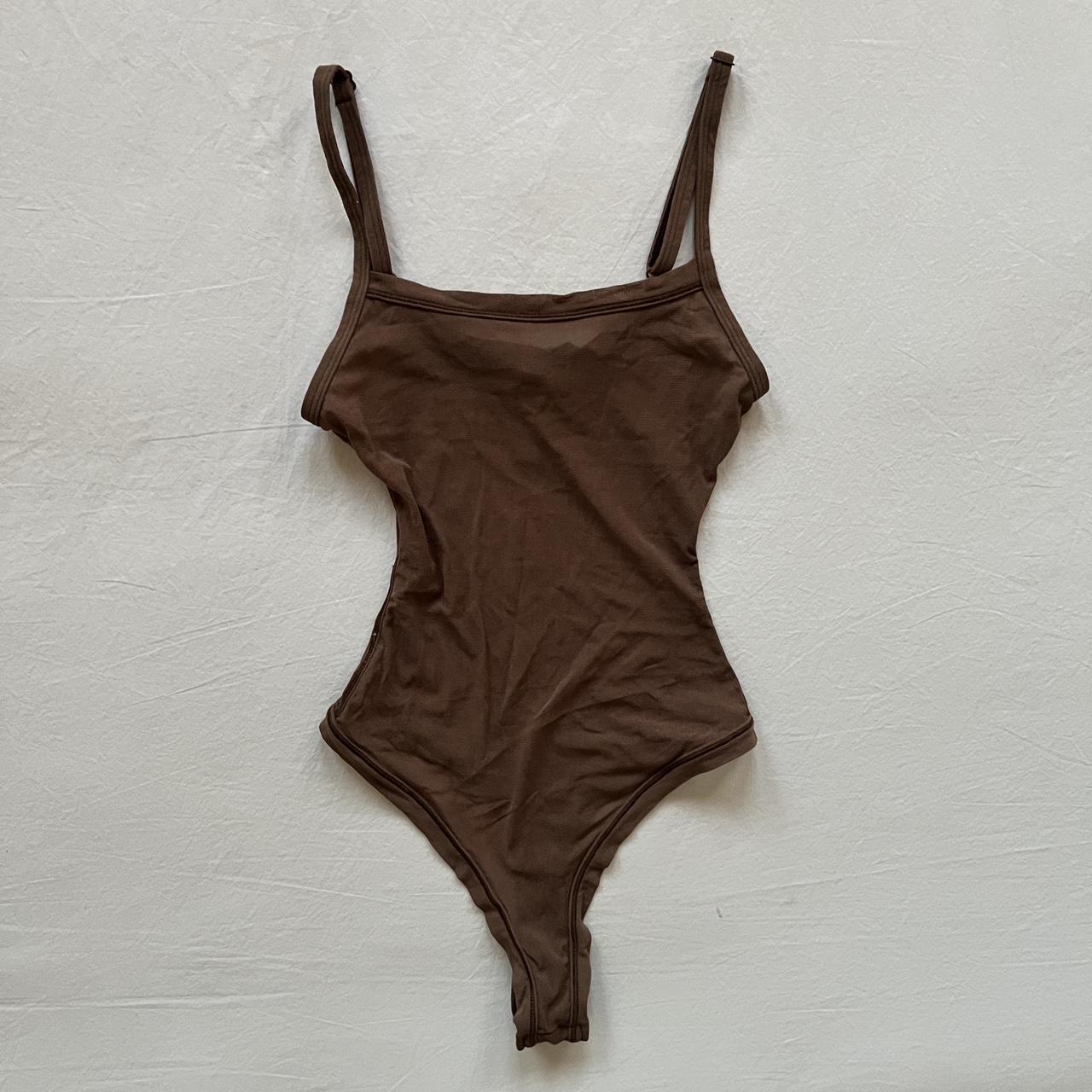 Skims summer mesh sheer brown bodysuit! Color is... - Depop