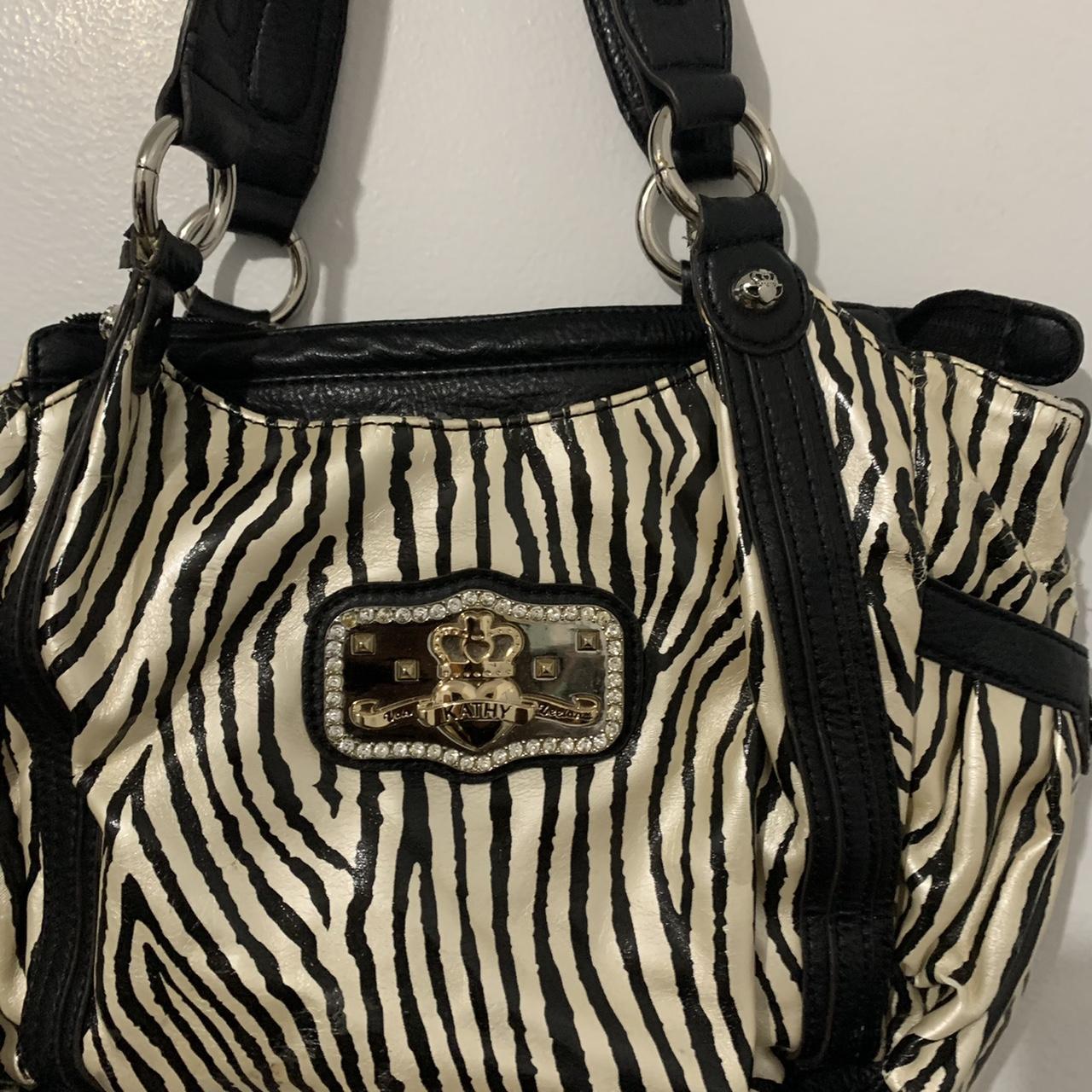 Kathy Van Zeeland Womens Y2K Purse Zebra print.... - Depop