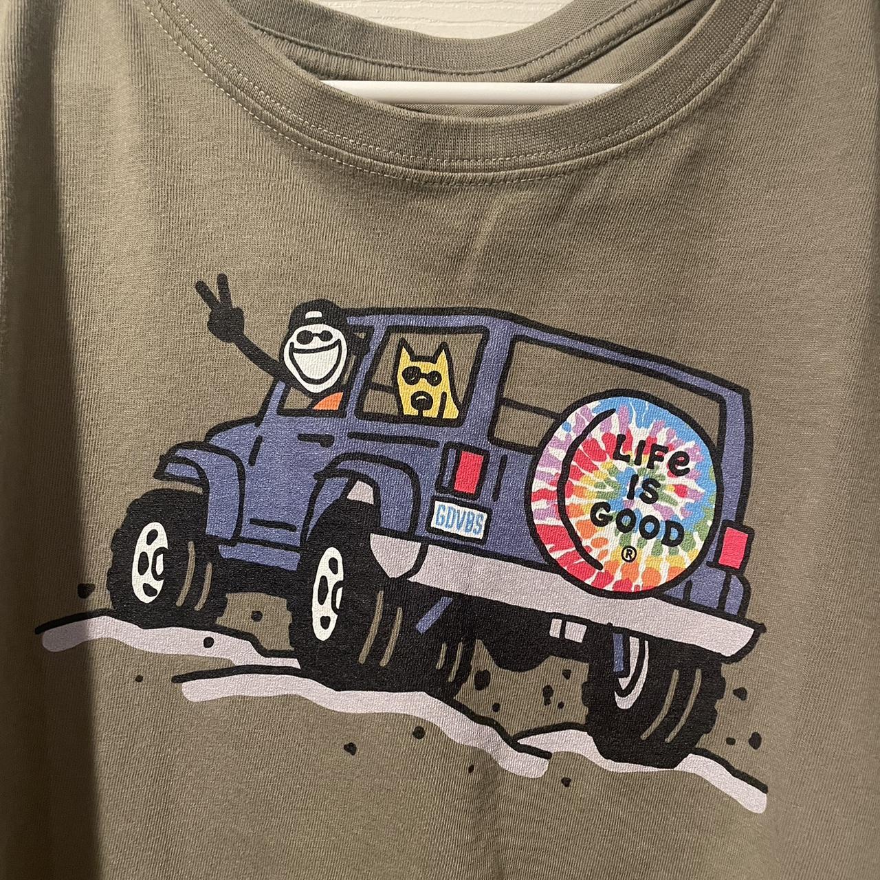 super cute jeep life is good tee!! worn a few times... - Depop