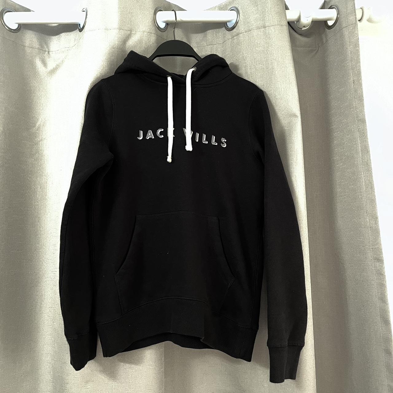 Jack Wills jumper / hoodie in black, worn a handful... - Depop