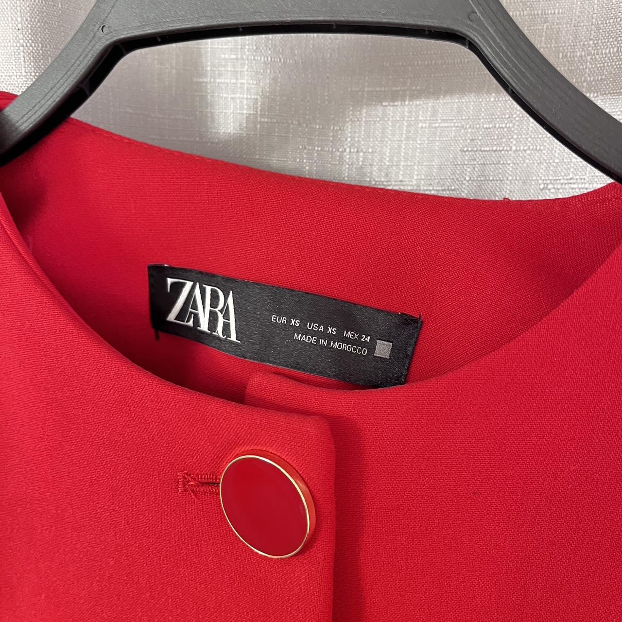 ZARA red coat/jacket, giving blair waldorf vibes!!... - Depop