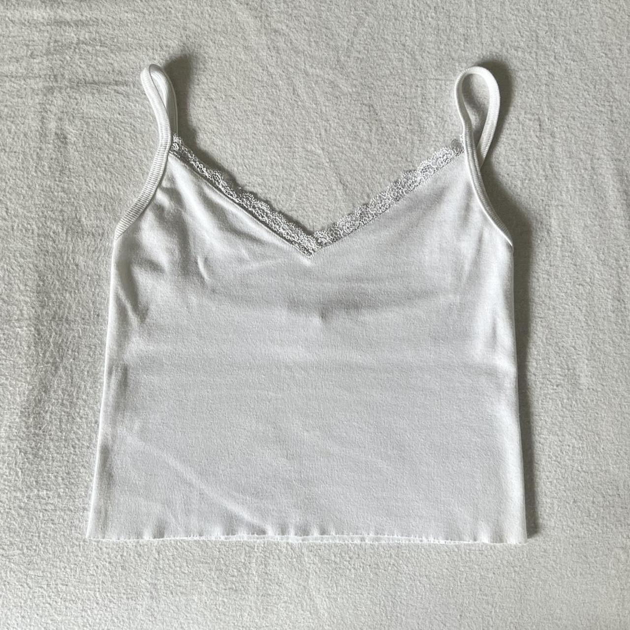 Brandy Melville White Lace Tank Top 🤍 One... - Depop