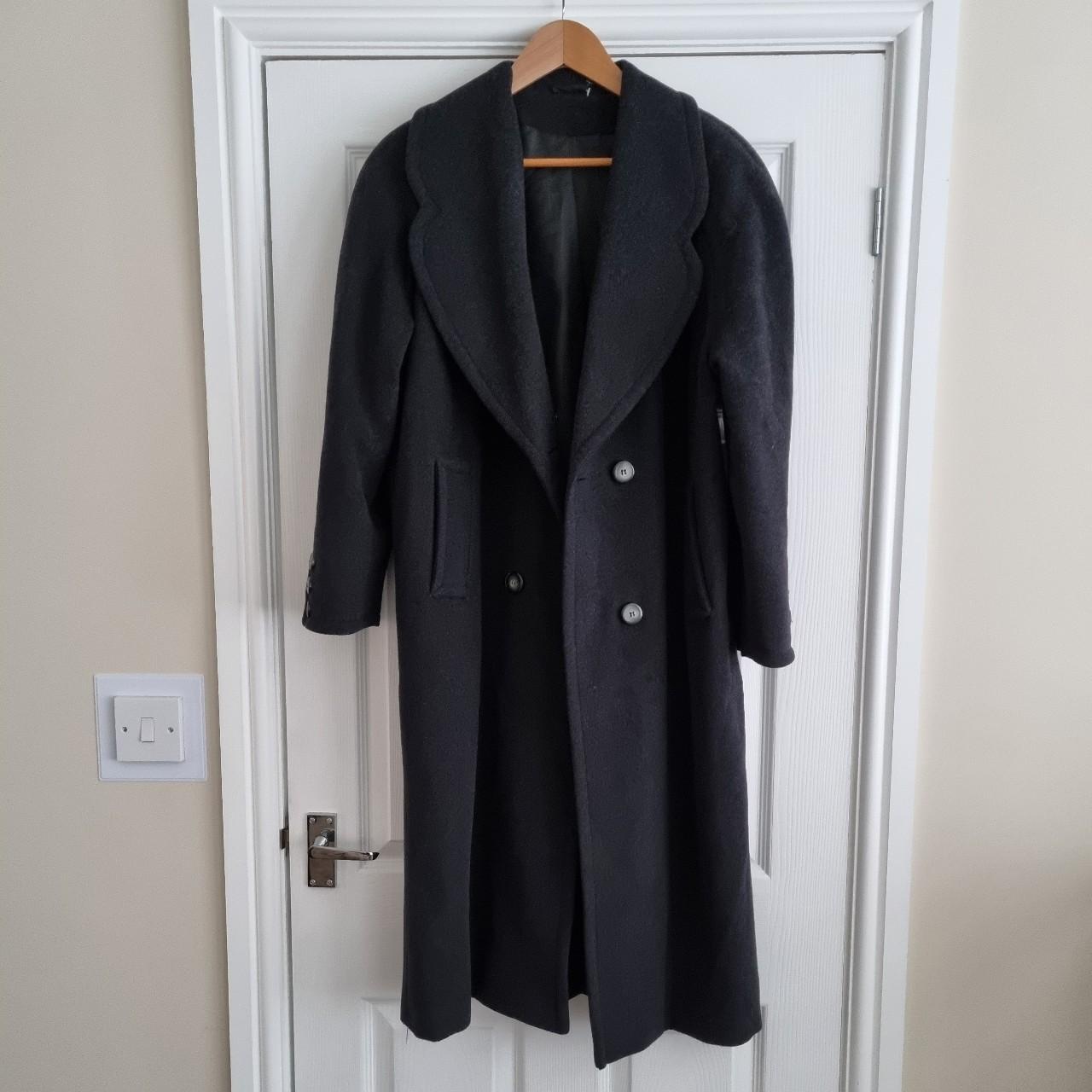 BHS Coat Long coat Charcoal grey Size 12 seen... - Depop