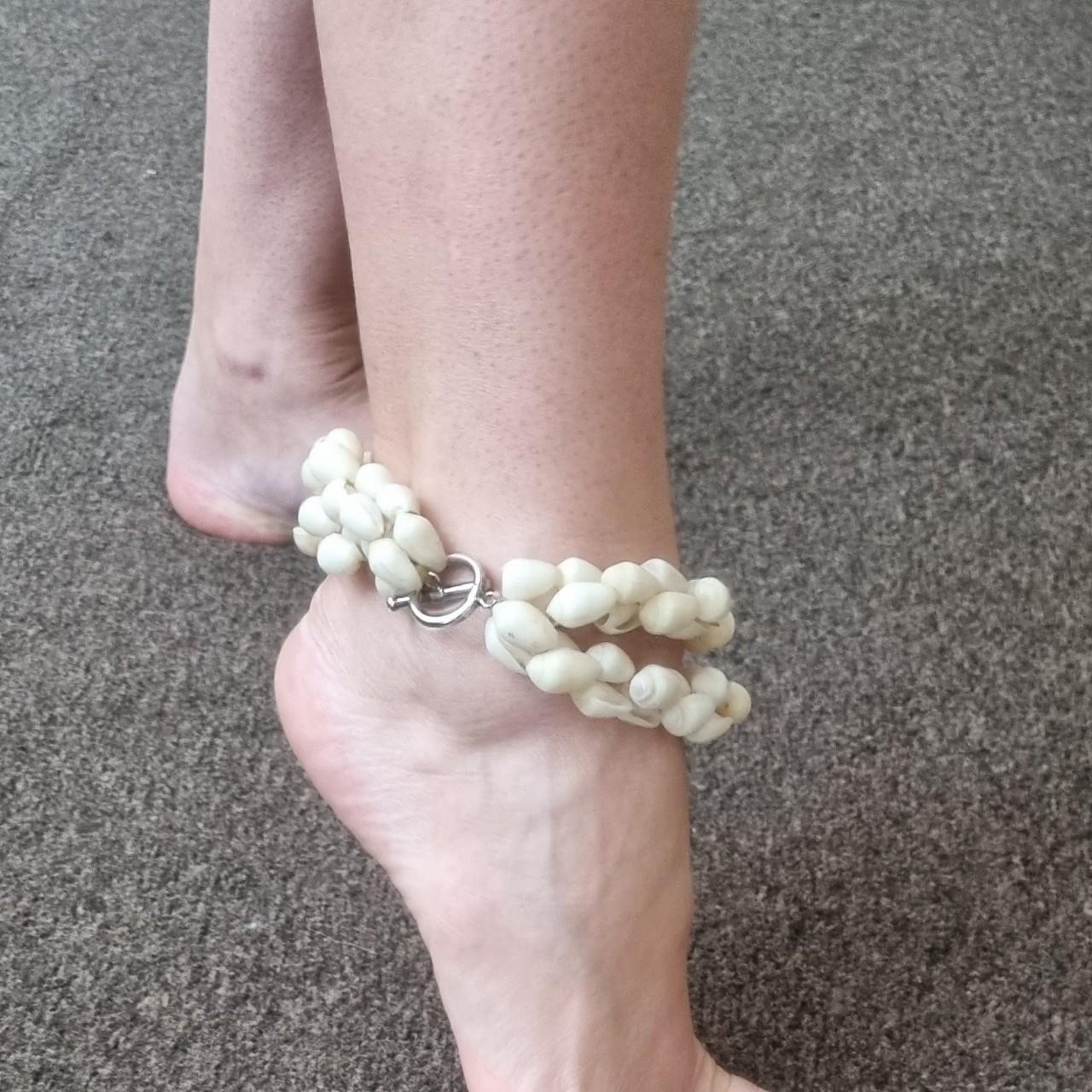 Shell anklet Handmade from Fiji Fit most sizes - Depop