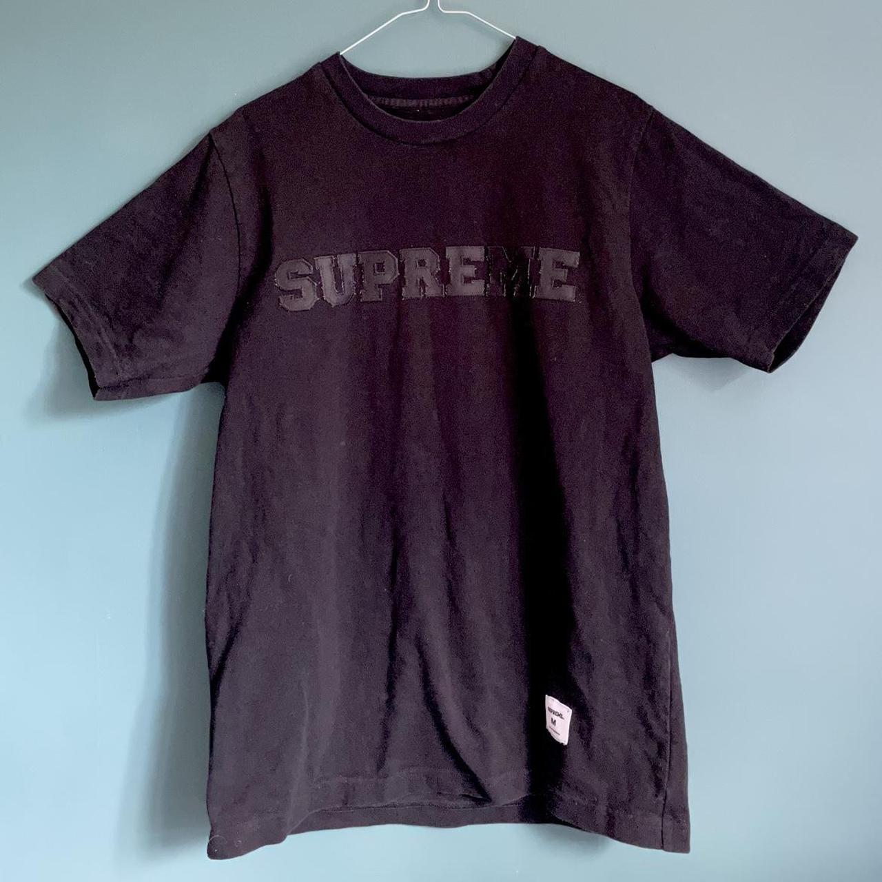 Supreme top / tshirt Black supreme writing Very... - Depop