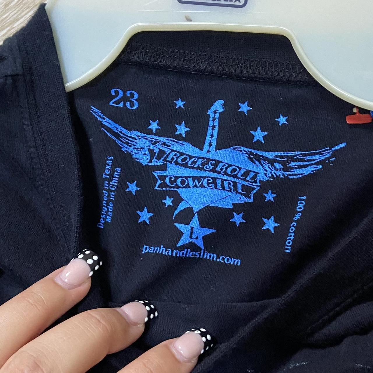 Y2k rhinestone cross black long sleeve In perfect... | Depop