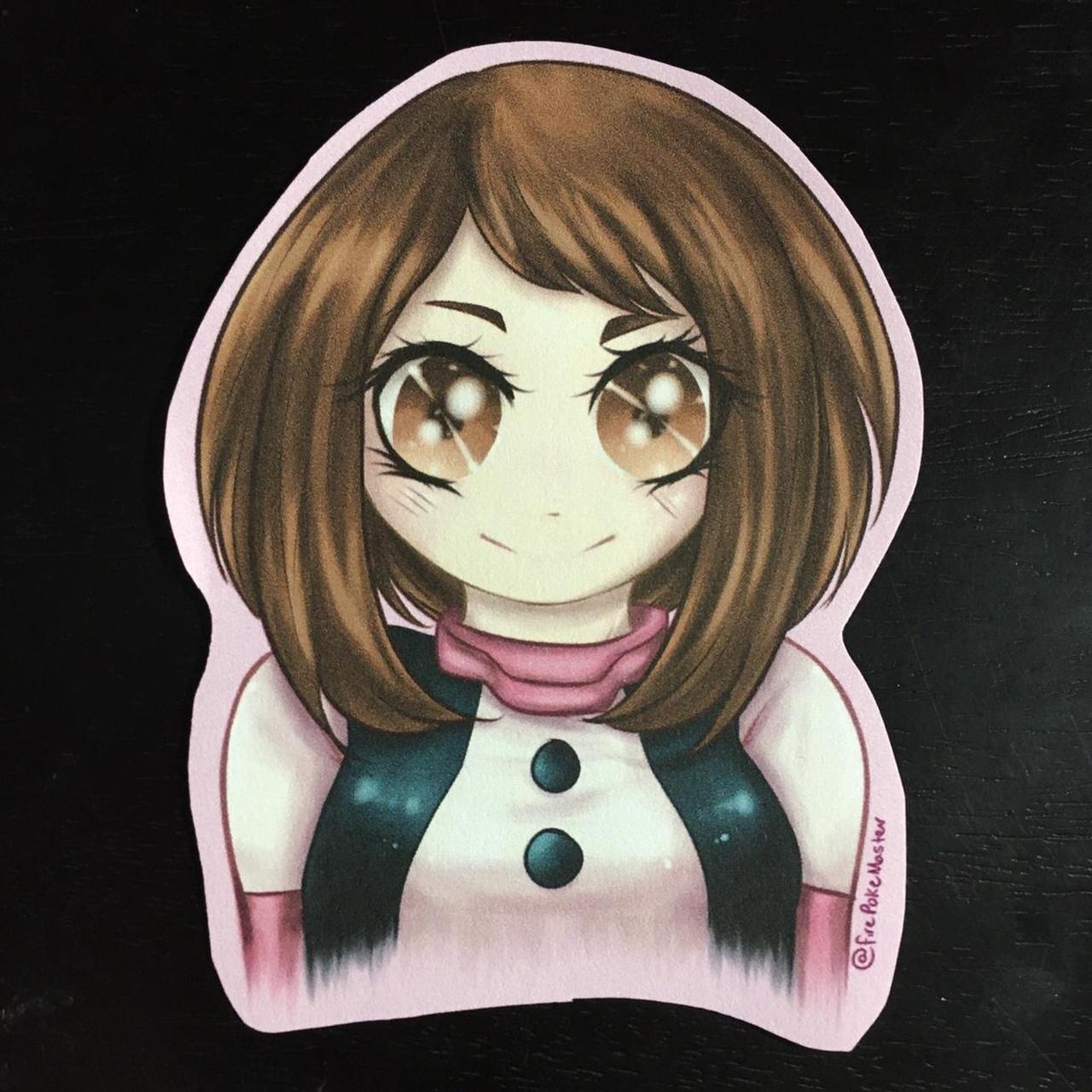 Ochako Uraraka from My Hero Academia sticker! Art by... - Depop