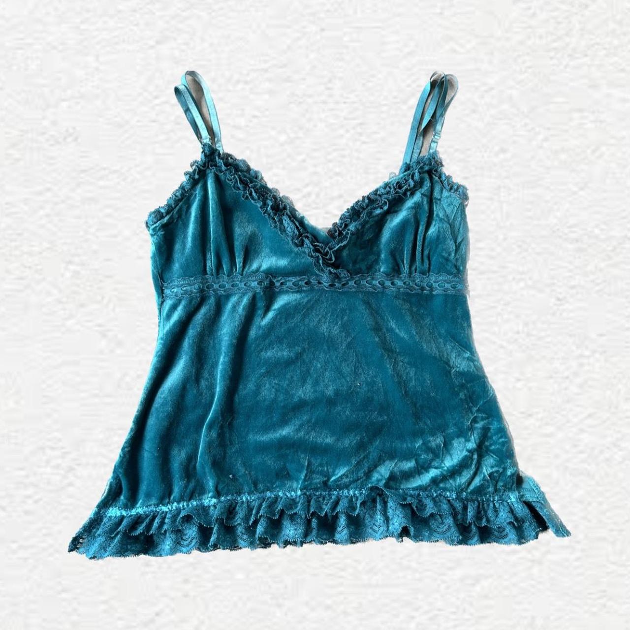 Deep Turquoise velvet top from Alannah Hill. Very... - Depop
