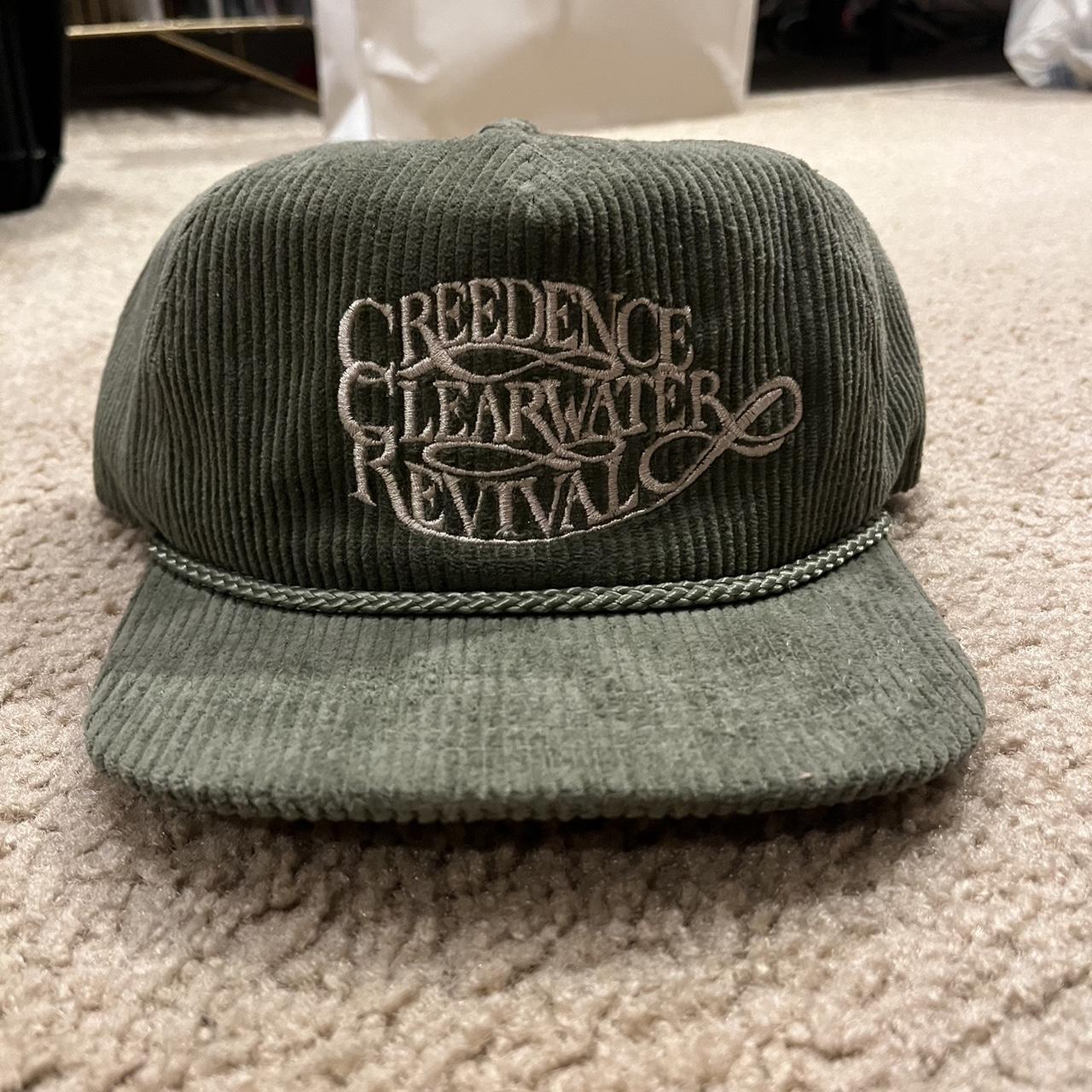Creedence Clearwater Revival hat. Embroidered sage... - Depop