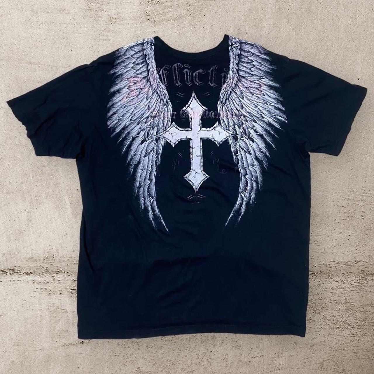 Affliction Fedor Emelianenko Skull Cross T... - Depop