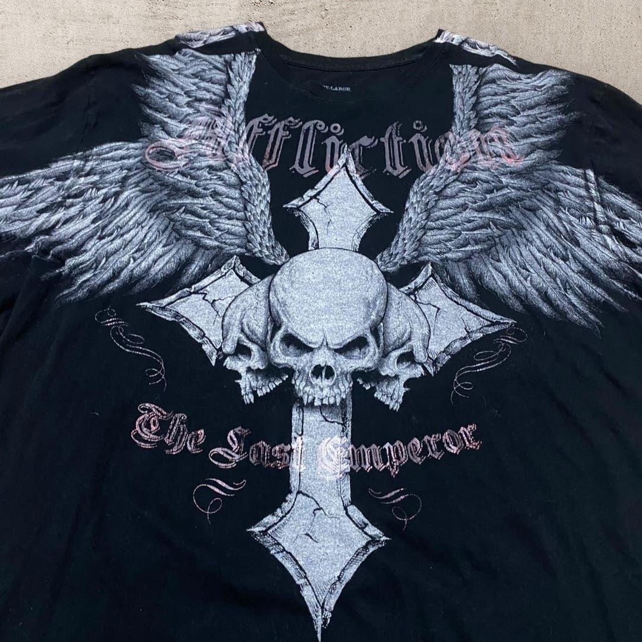 Affliction Fedor Emelianenko Skull Cross T... - Depop