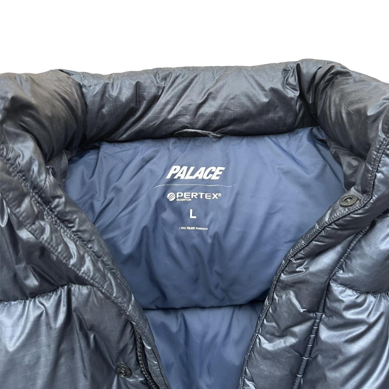 Palace London Pertex Puffer Jacket FW21 Dark Blue... - Depop
