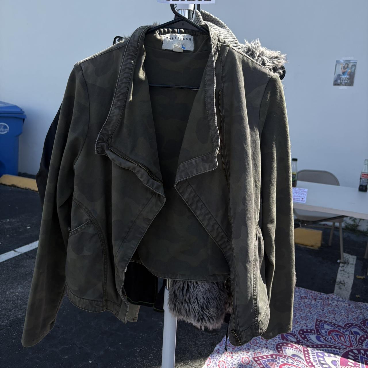 Camo Marrakesh asymmetrical zip jacket Size... | Depop