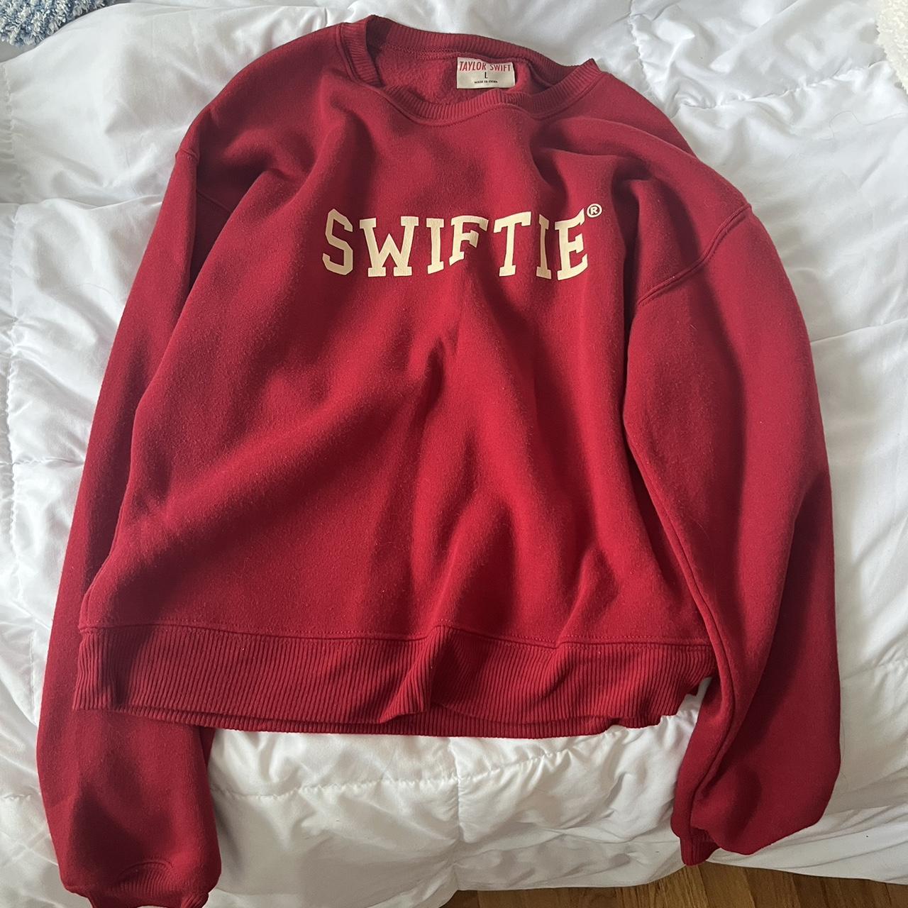 size L taylor swift “swiftie” sweatshirt in red! I... - Depop