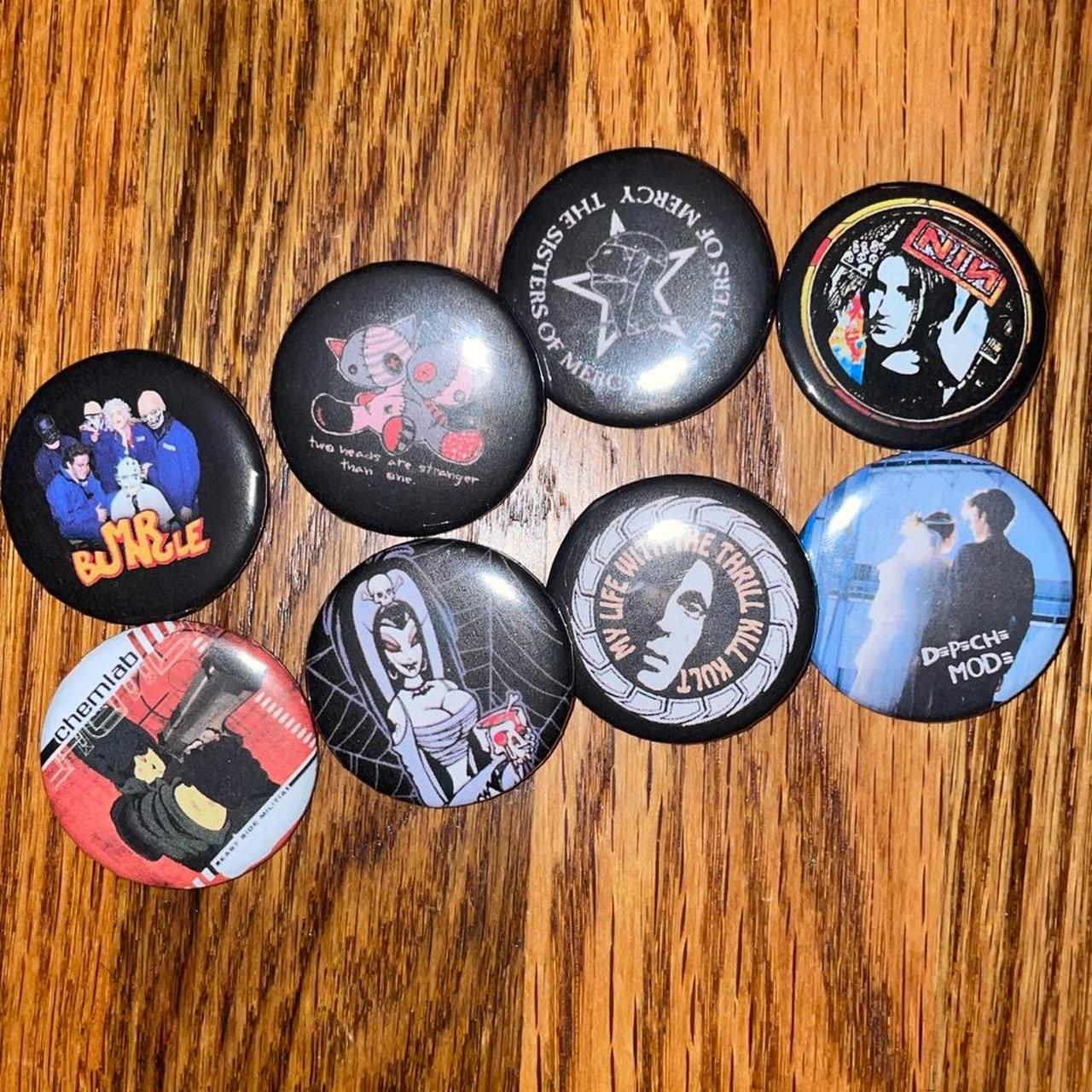 Custom 1.4 inch pin badges SET OF SIX (6) PINS! made... - Depop