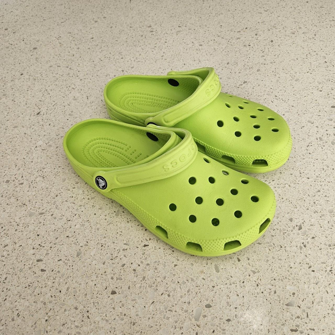 Lime Green Crocs Size 8 women's. - Depop
