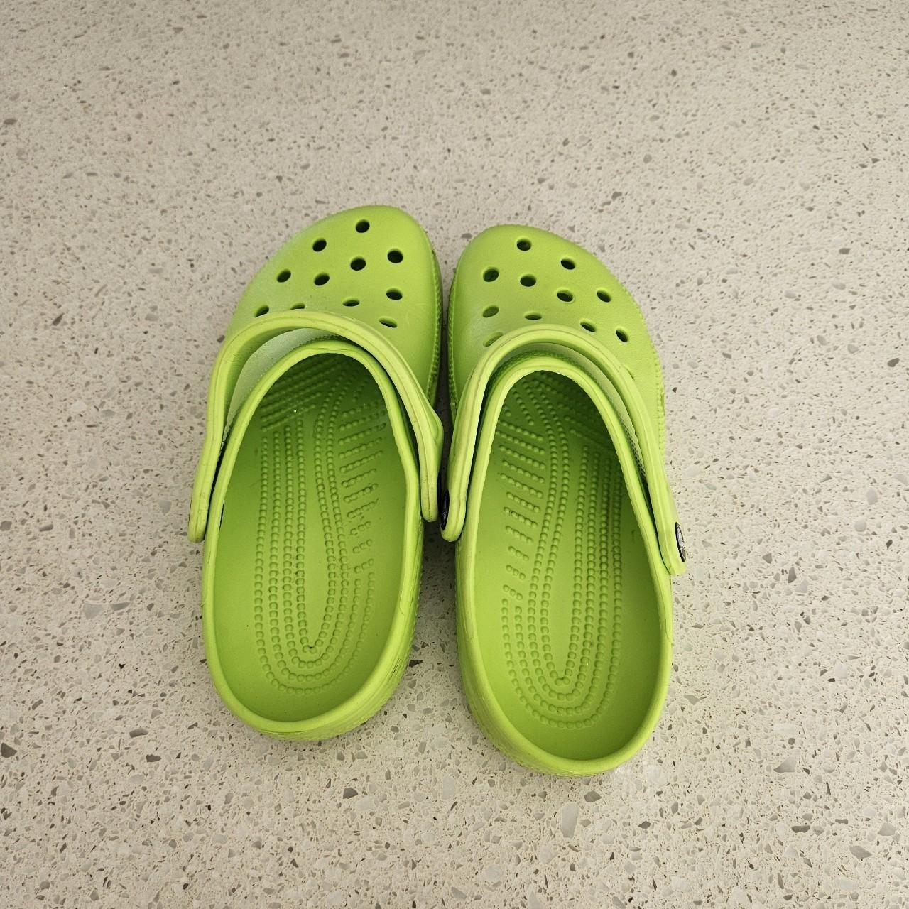 Lime Green Crocs Size 8 women's. - Depop