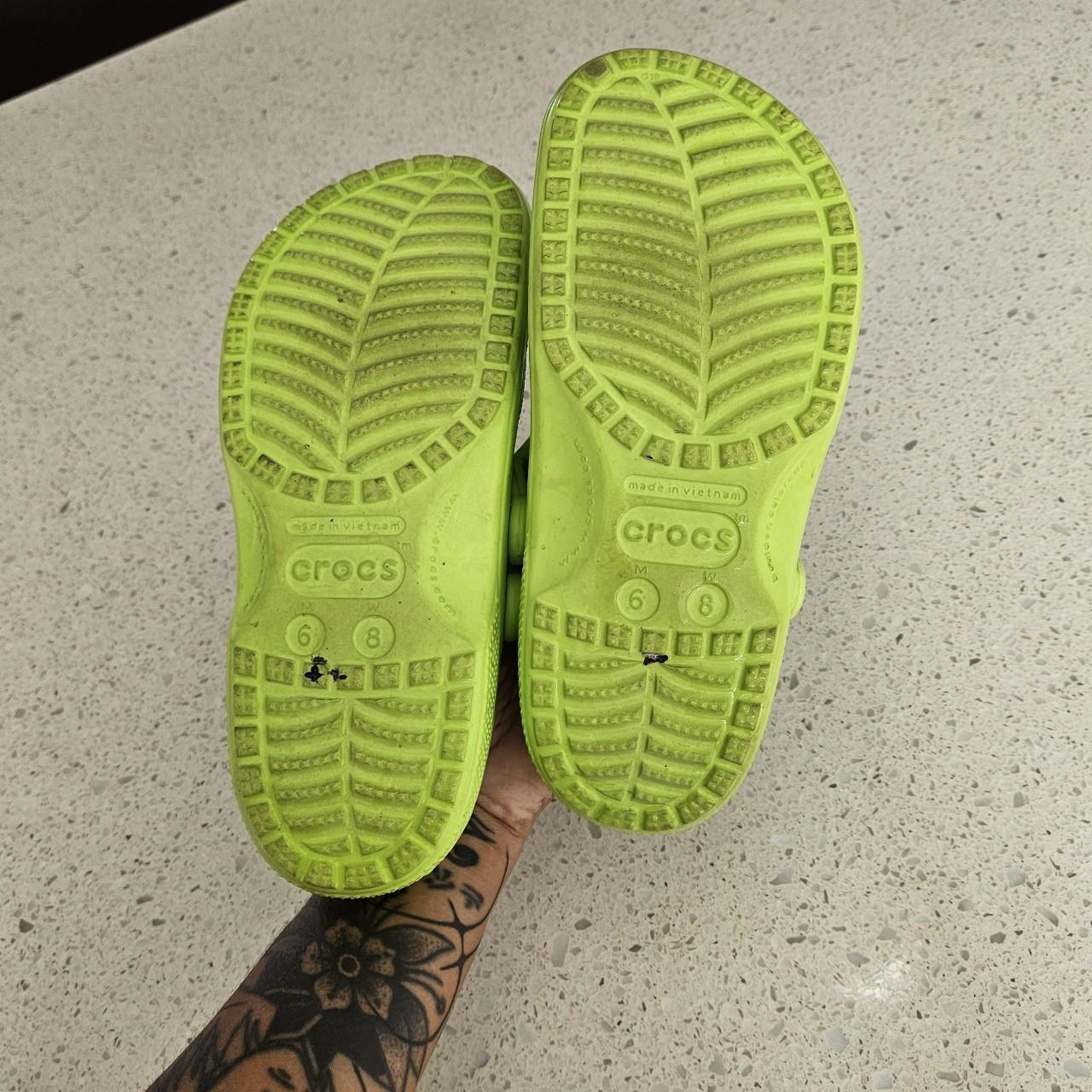 Lime Green Crocs Size 8 women's. - Depop